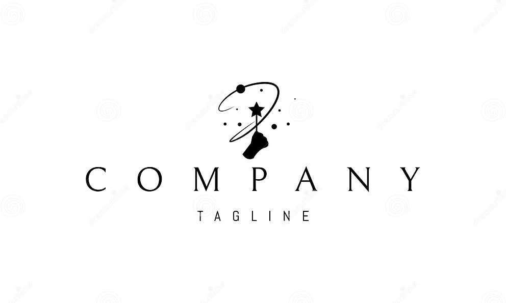 Vector Logo on Which an Abstract Image of a Hand with a Magic Wand ...