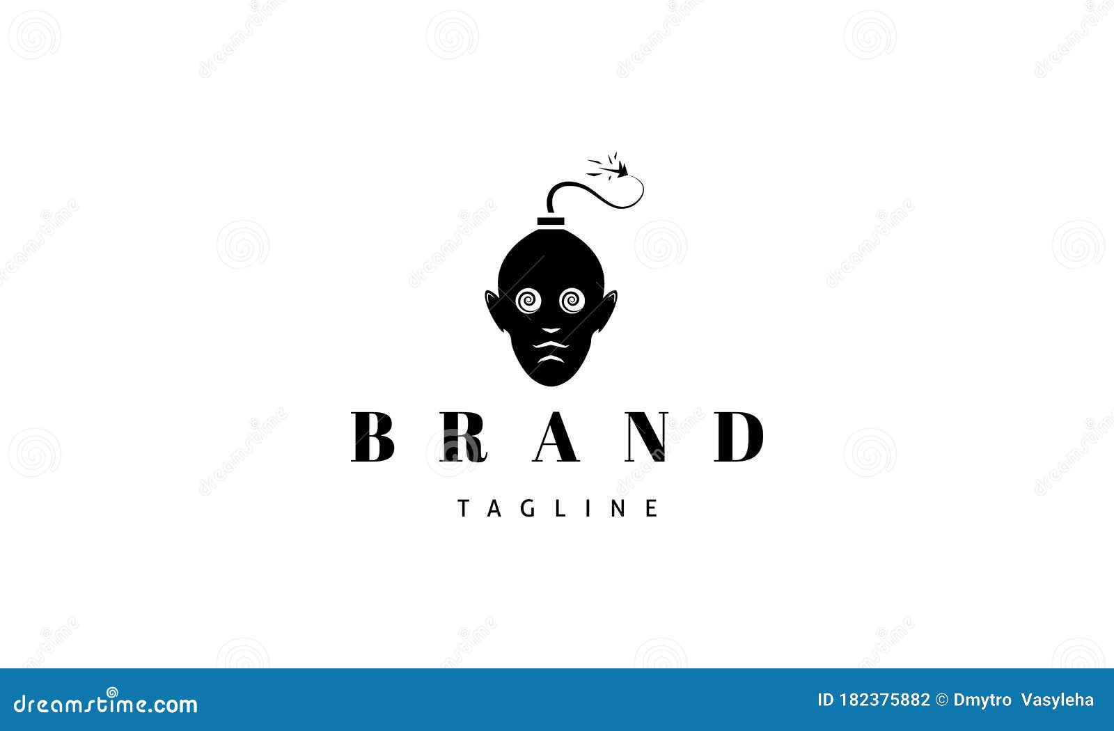 Vector Logo on Which an Abstract Image of a Human Head in the Form of a ...