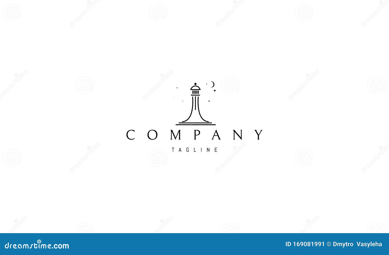 Vector Logo on Which an Abstract Image of a Lighthouse. Stock Vector ...