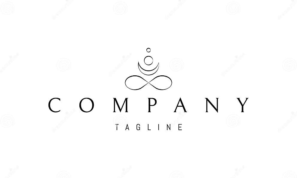 Vector Logo on Which an Abstract Image of a Meditating Yogi Whose Legs ...