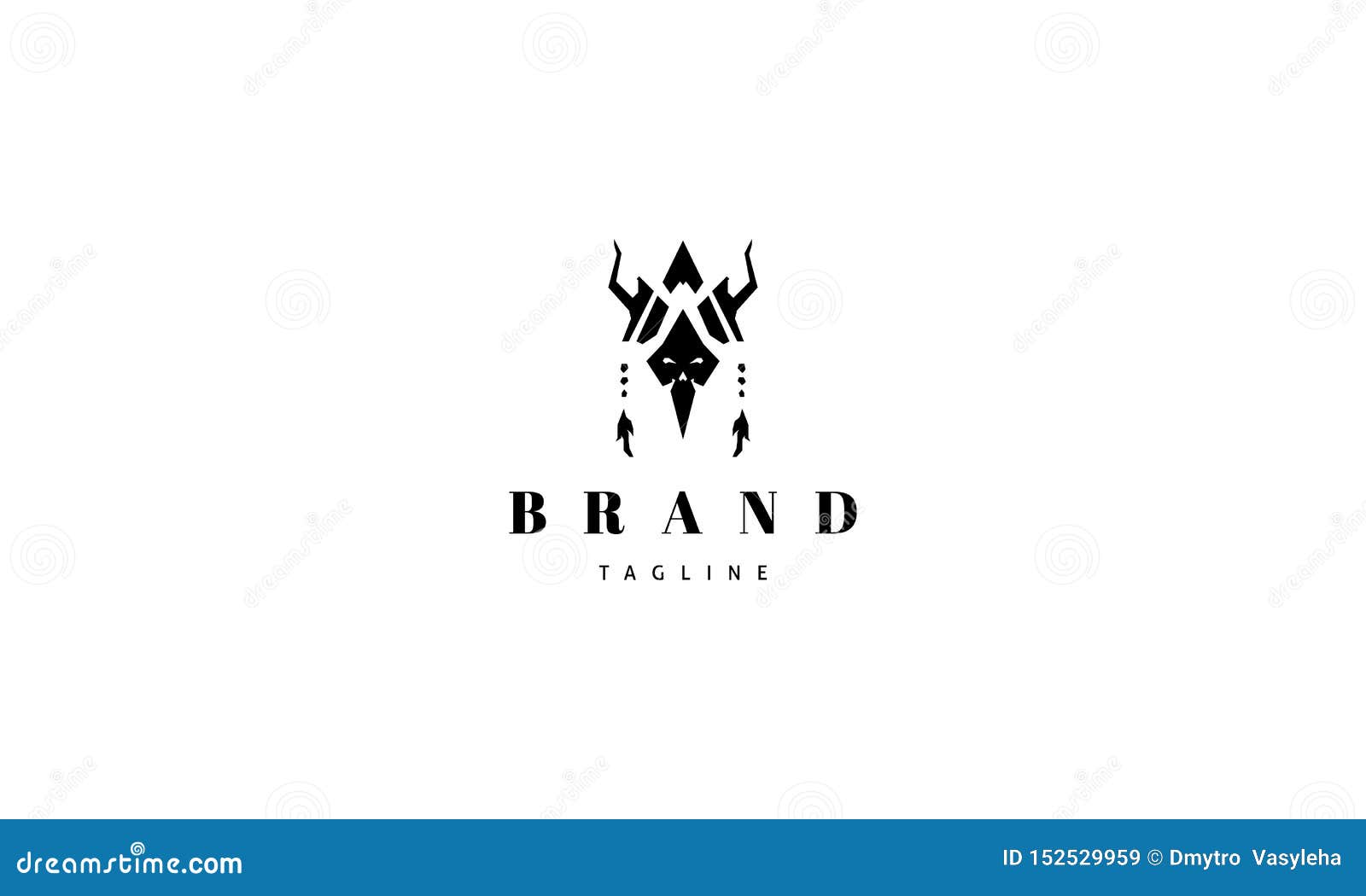 Vector Logo on Which is an Abstract Image of a Shaman Mask. Stock ...