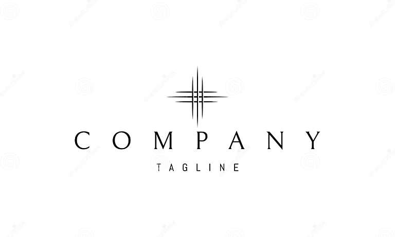 Vector Logo on Which an Abstract Image of a Sharp Cross Made Up of the ...