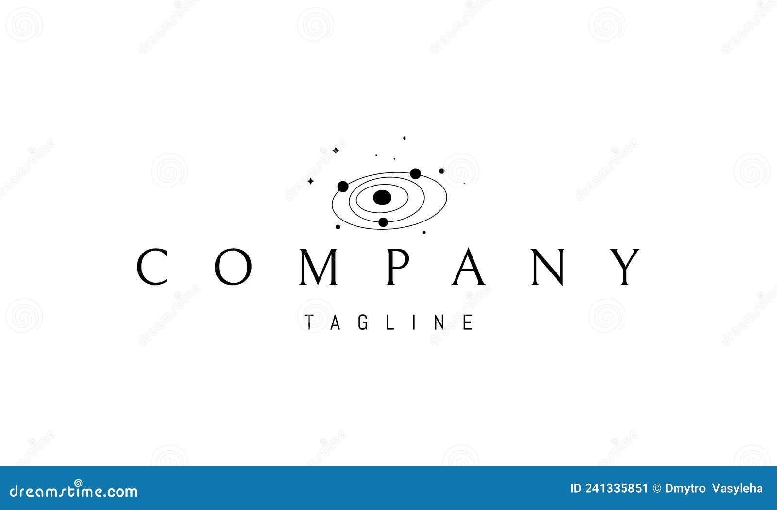 Vector Logo on Which an Abstract Image of the Solar System. Stock ...