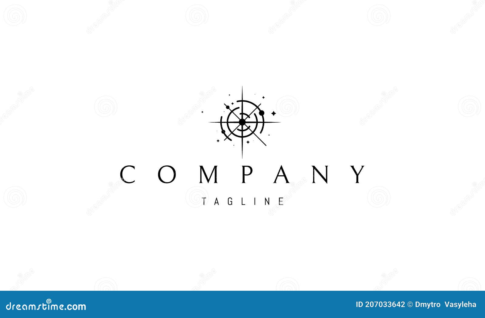 Vector Logo on Which an Abstract Image of a Space Compass. Stock ...