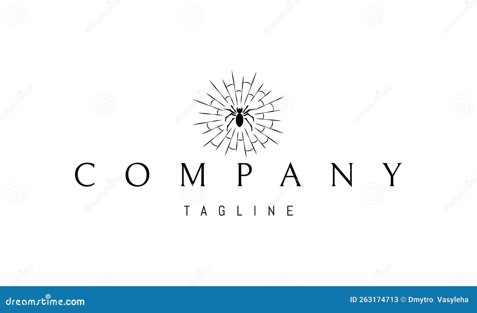 Vector Logo on Which an Abstract Image of a Spider in the Web. Stock ...