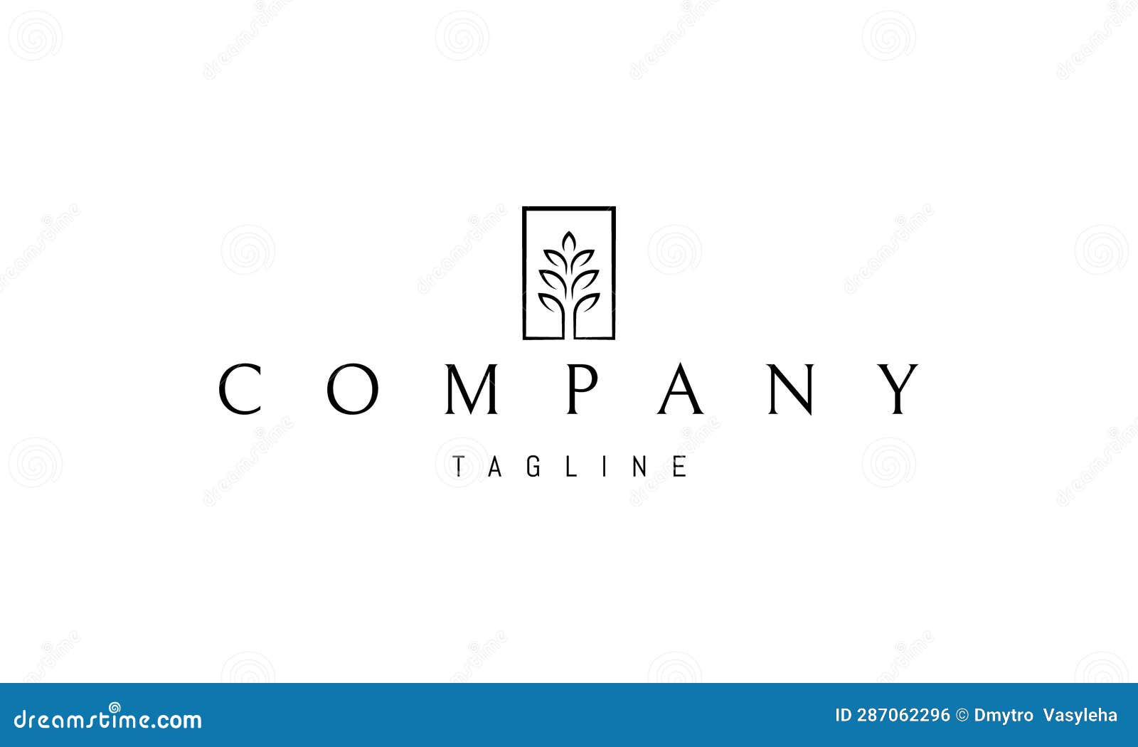 Vector Logo on Which an Abstract Image of a Sprouted Sprout with Leaves ...