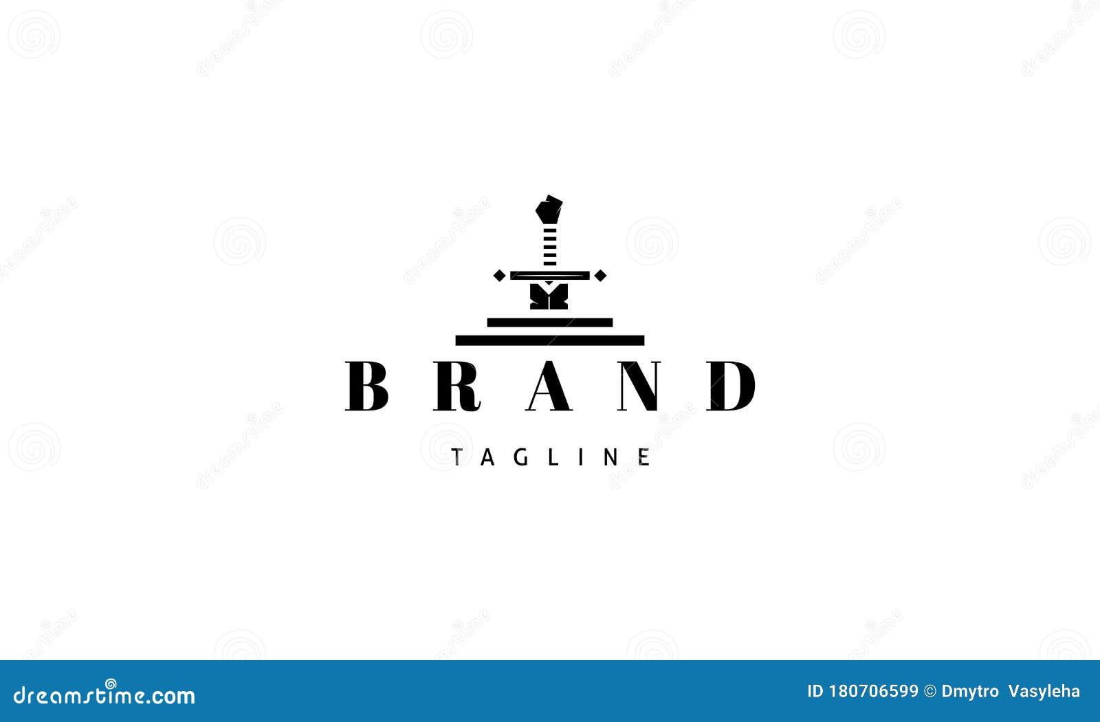 Vector Logo on Which an Abstract Image of the Sword of King Arthur ...