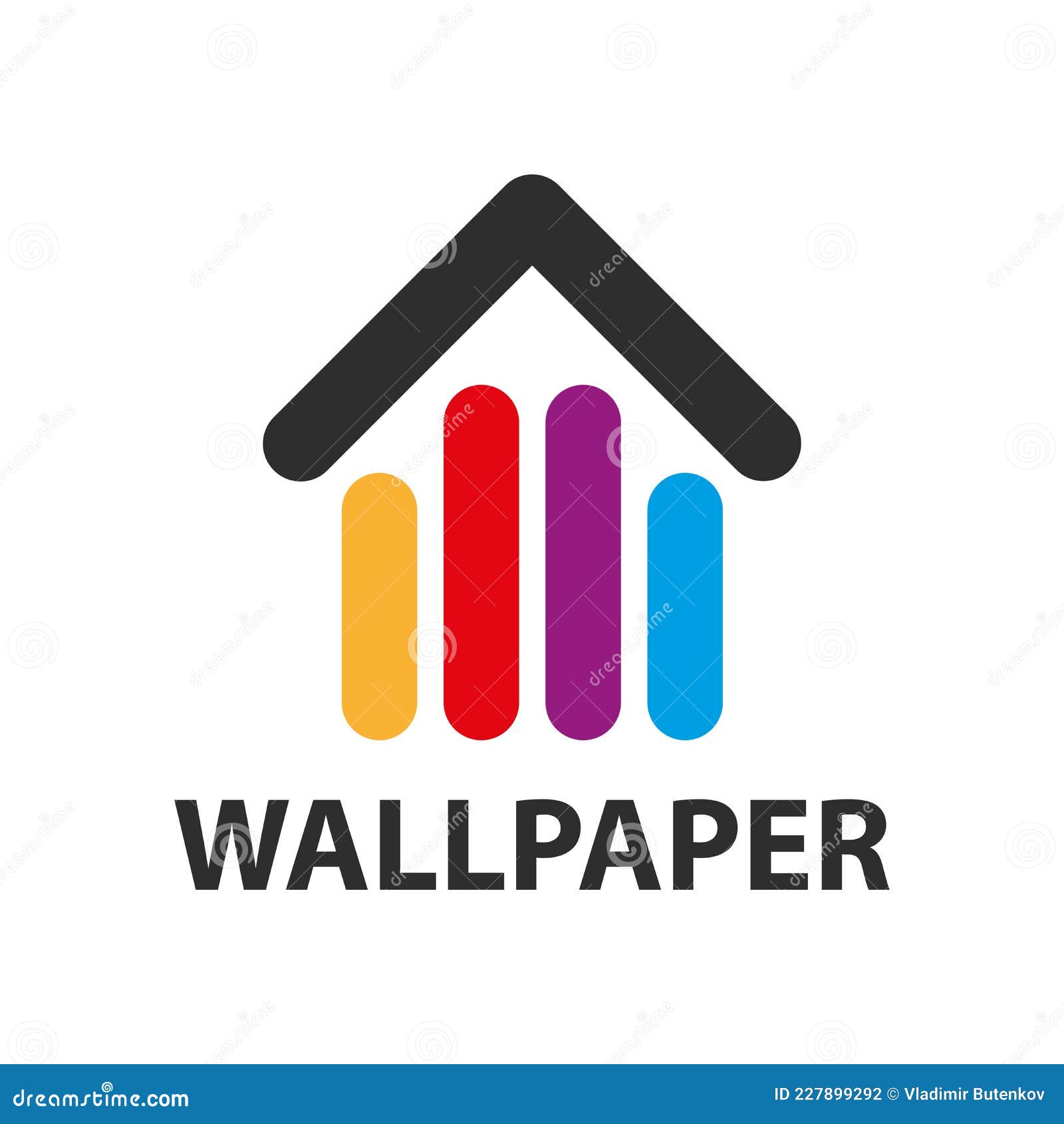 Vector Logo of the Designer Wallpaper Store Stock Vector - Illustration ...