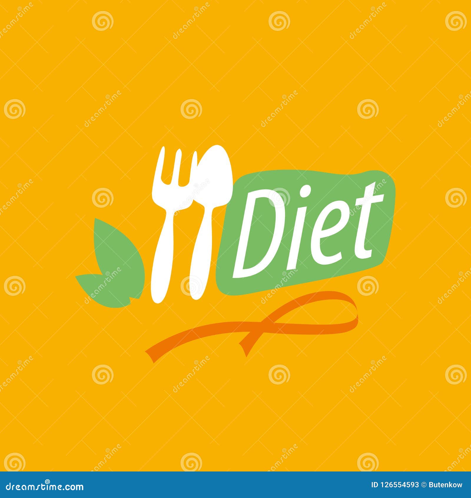 Vector logo for diet stock vector. Illustration of label - 126554593