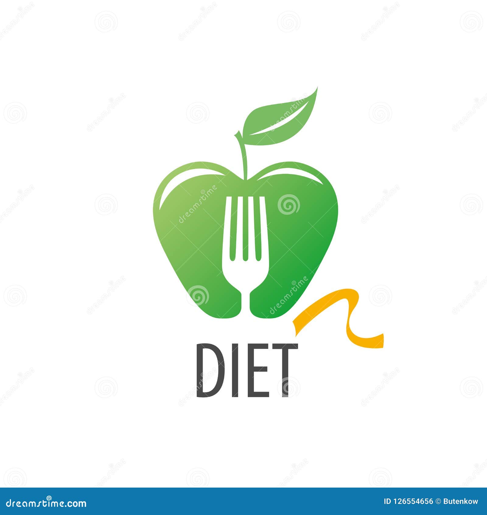 Vector logo for diet stock vector. Illustration of food - 126554656