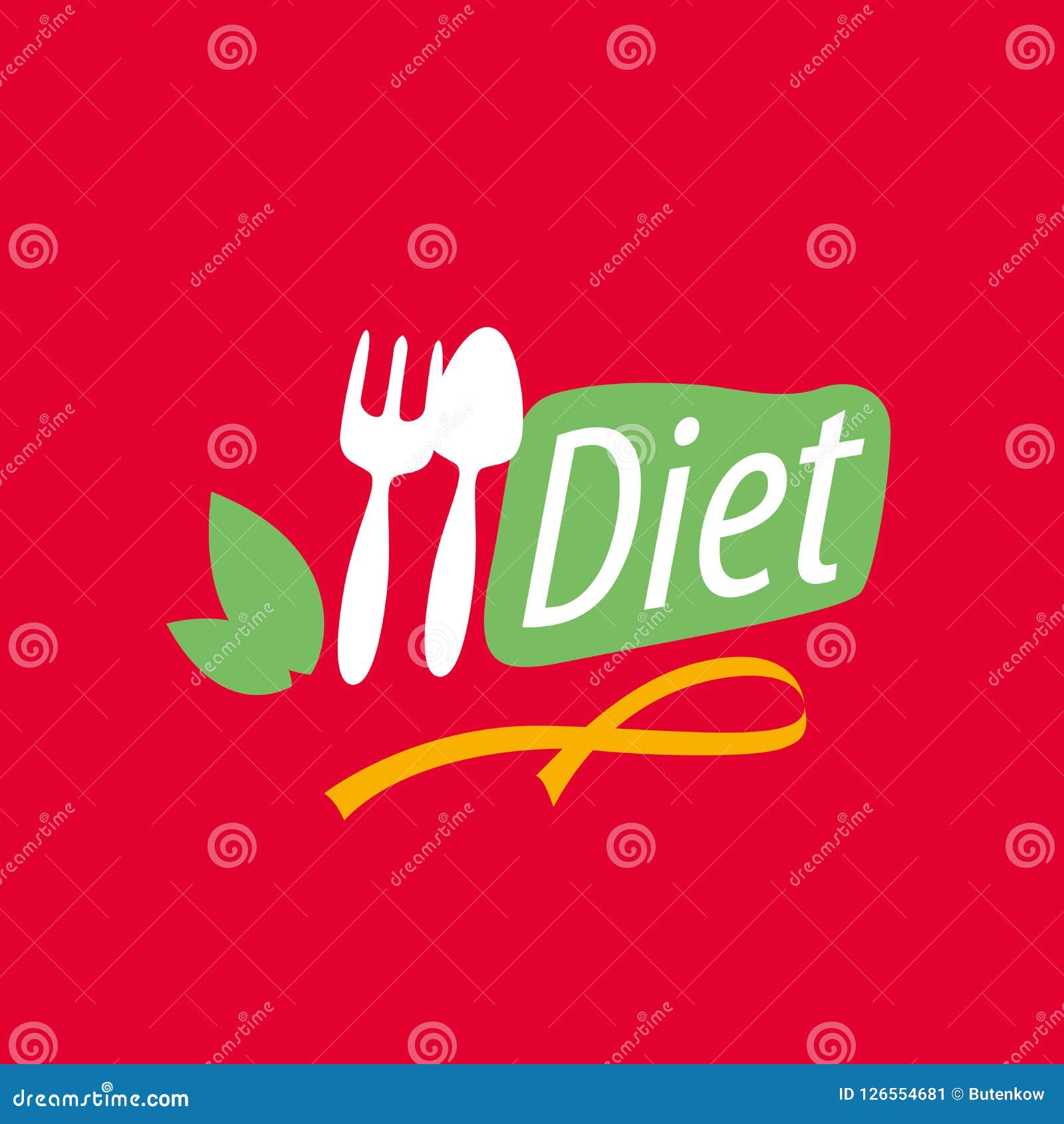 Vector logo for diet stock vector. Illustration of organic - 126554681