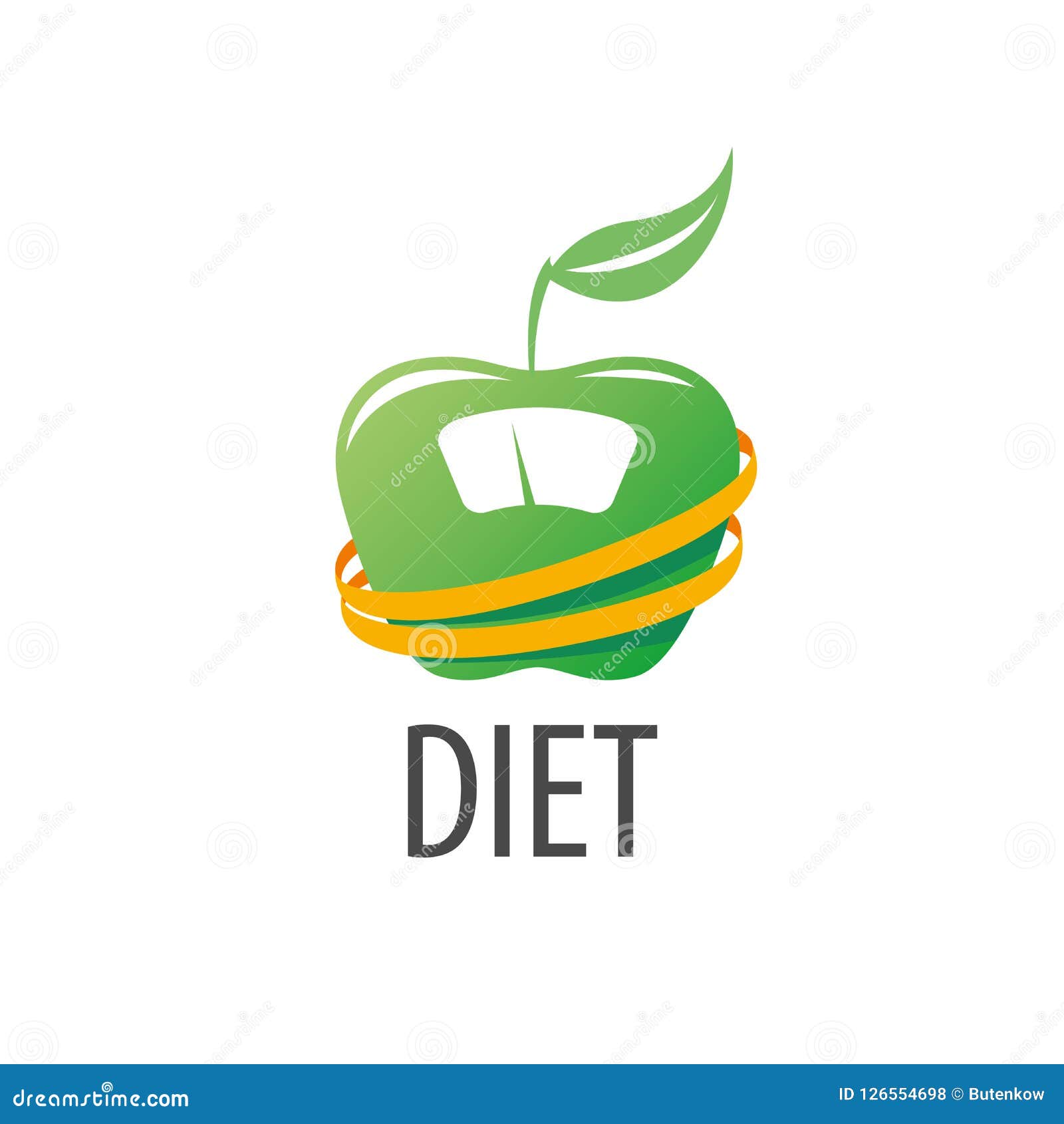 Vector logo for diet stock vector. Illustration of leaf - 126554698