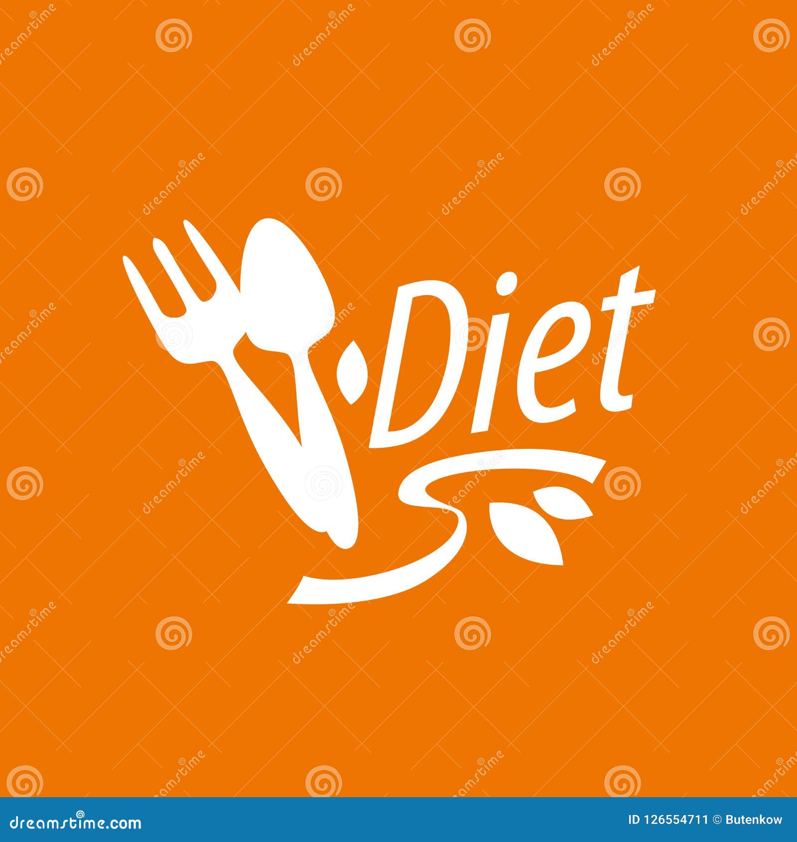Vector logo for diet stock vector. Illustration of dinner - 126554711
