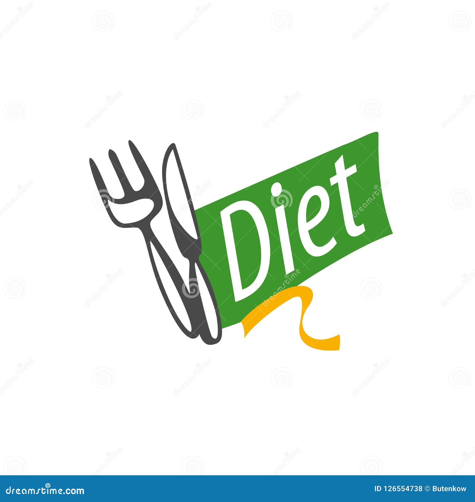 Vector logo for diet stock vector. Illustration of nature - 126554738