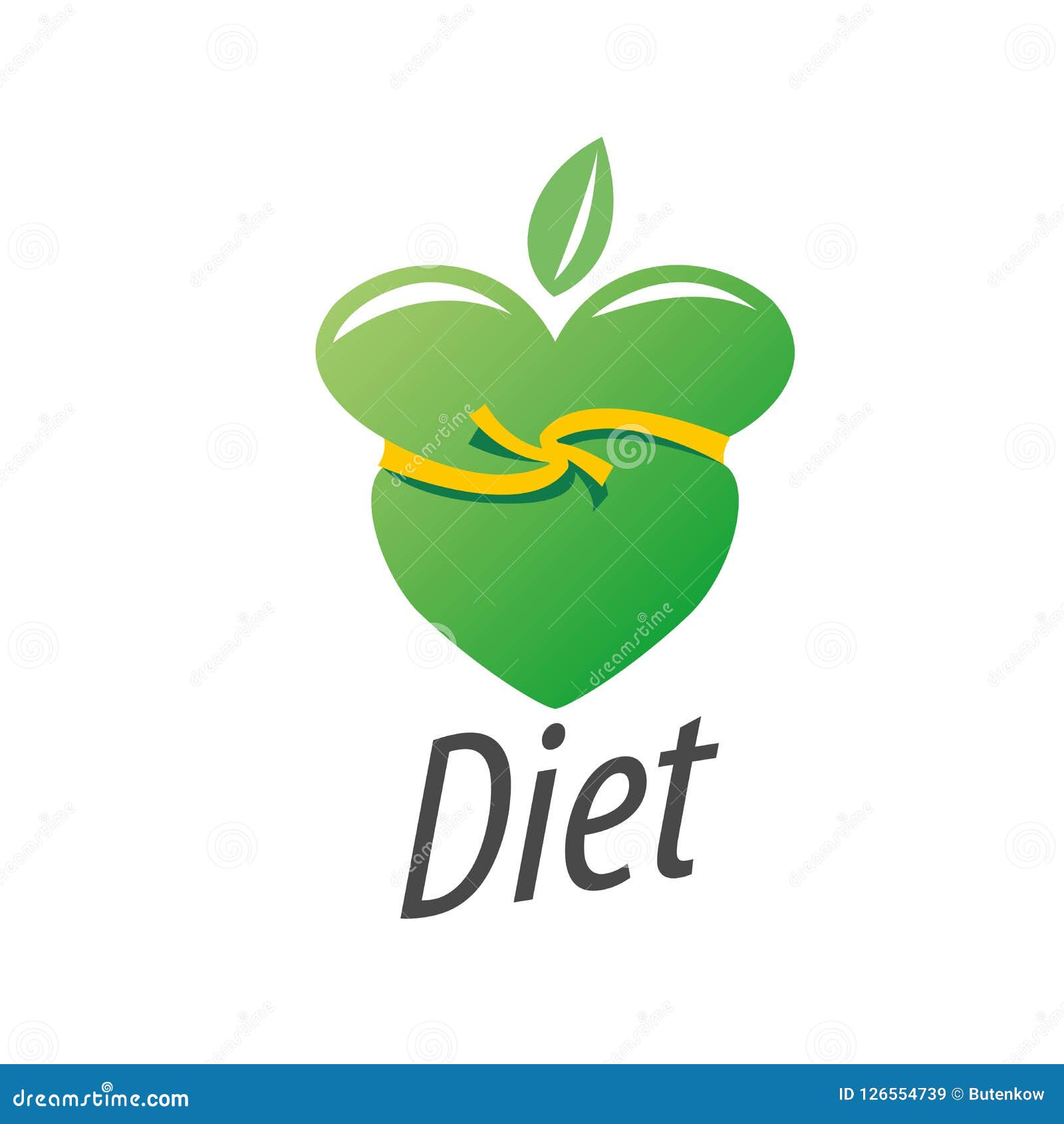 Vector logo for diet stock vector. Illustration of graphic - 126554739