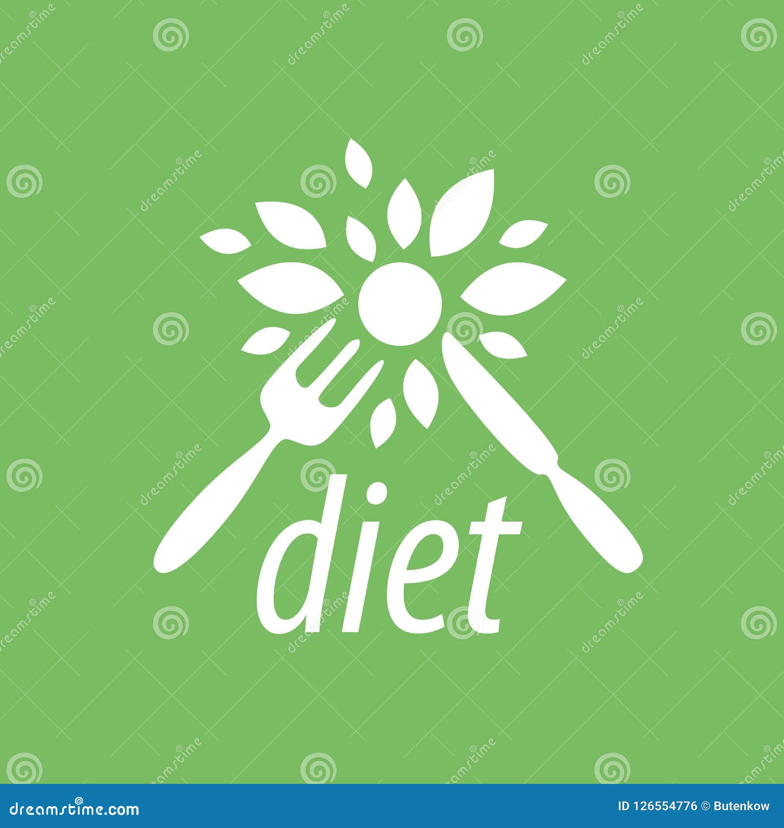 Vector logo for diet stock vector. Illustration of restaurant - 126554776