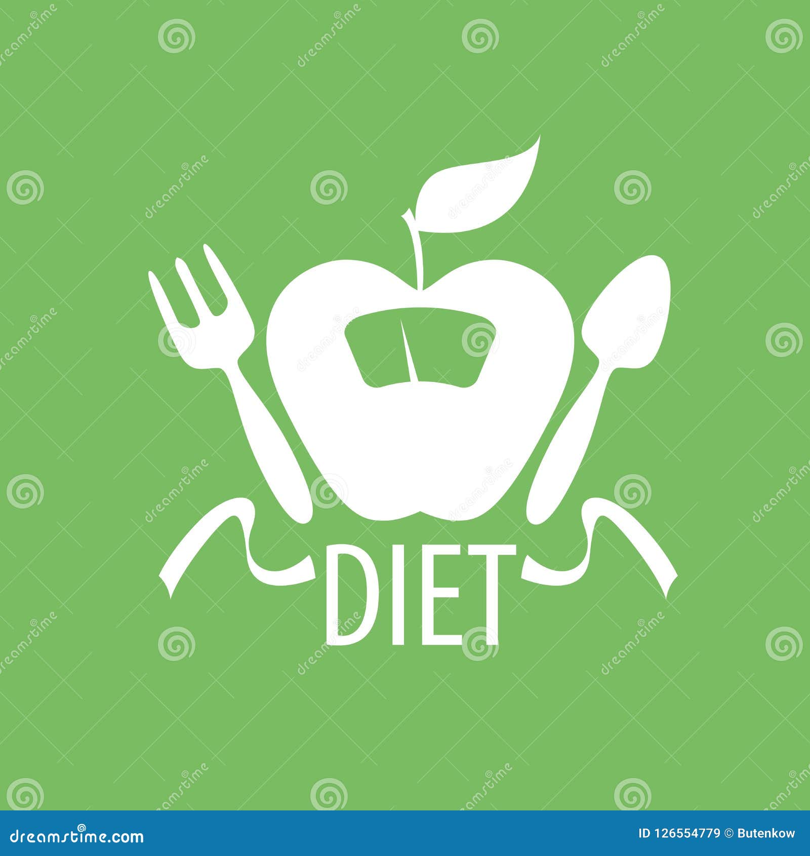 Vector logo for diet stock vector. Illustration of fitness - 126554779