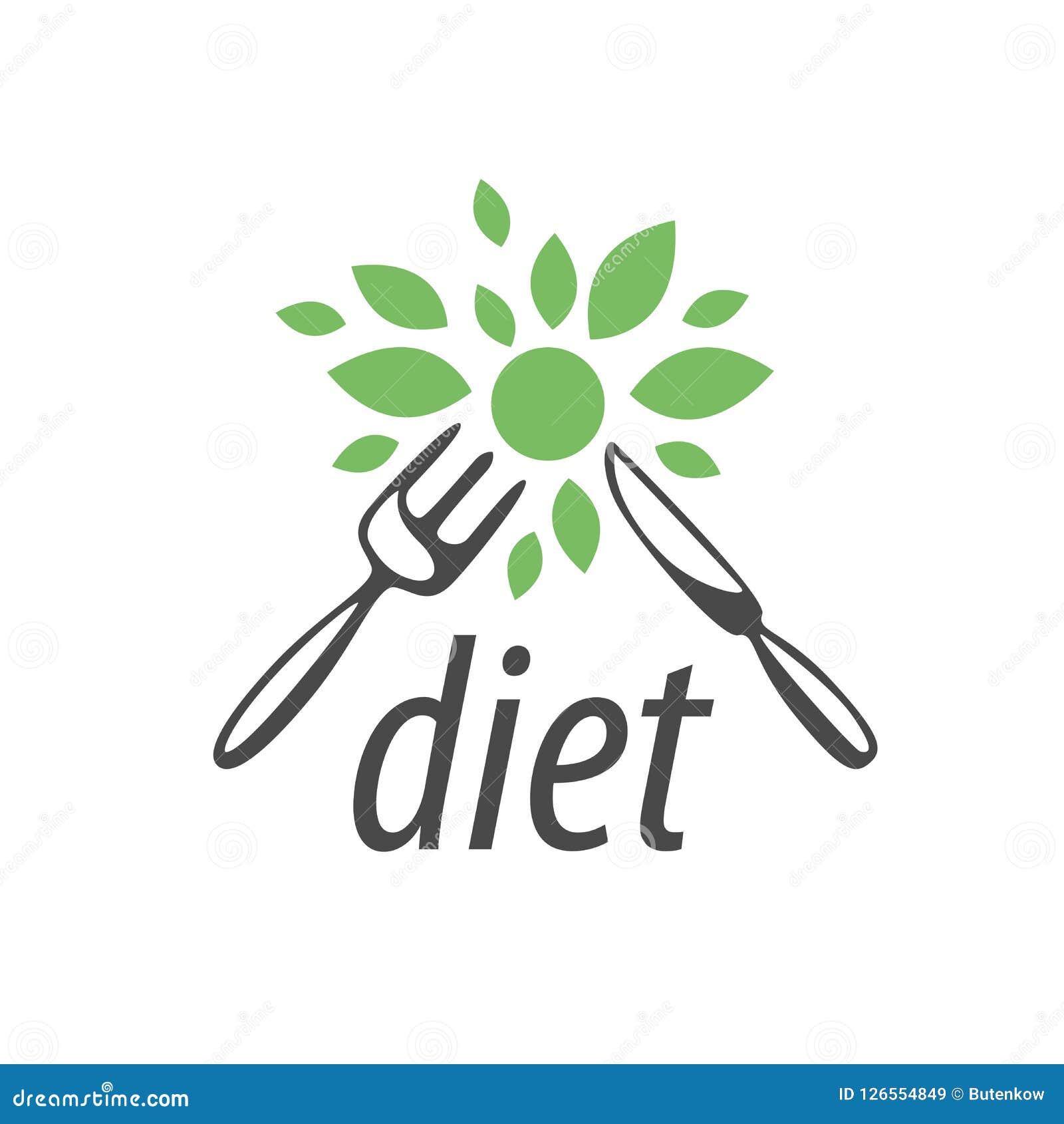 Vector logo for diet stock vector. Illustration of nutrition - 126554849