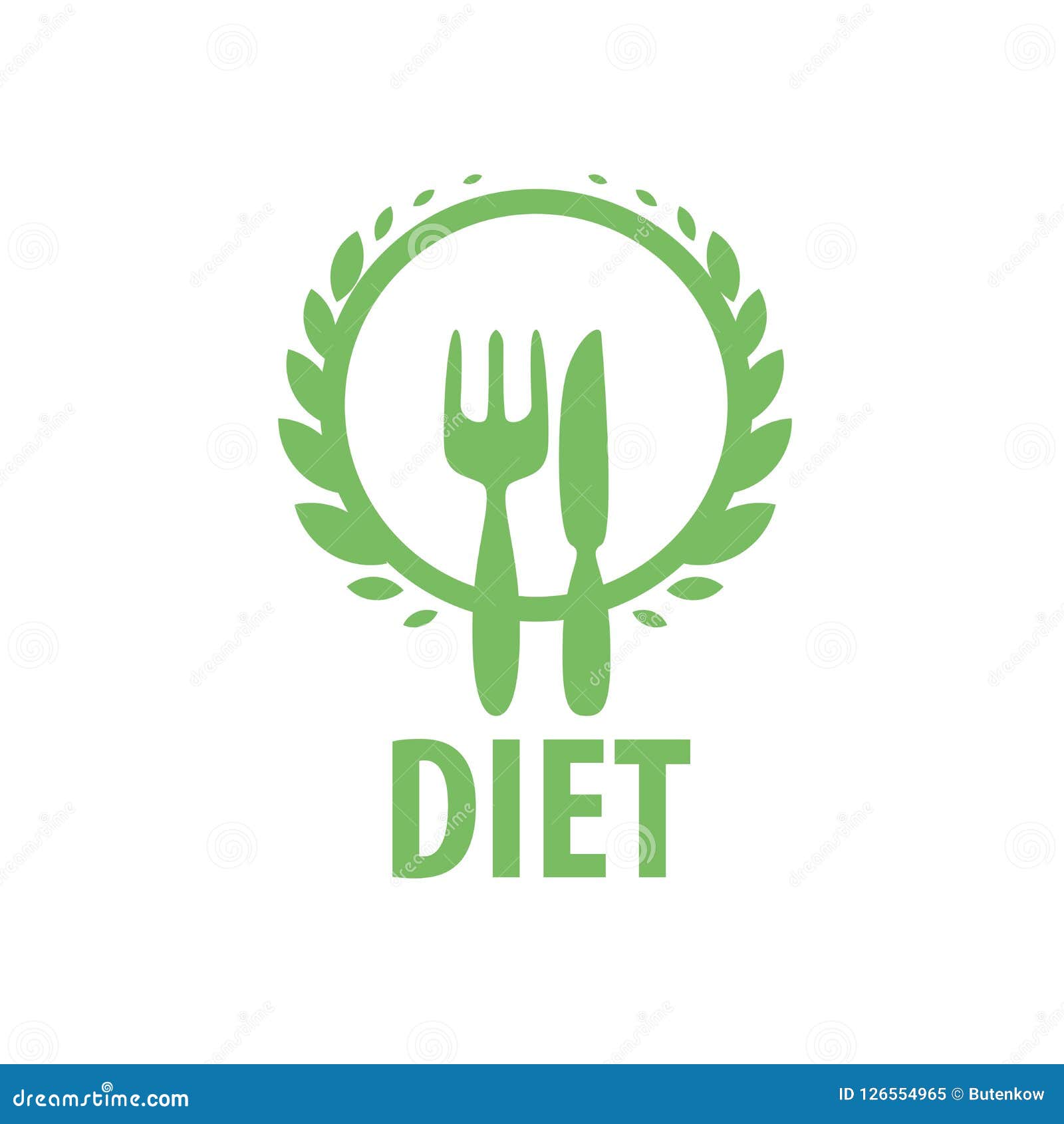 Vector logo for diet stock vector. Illustration of dinner - 126554965