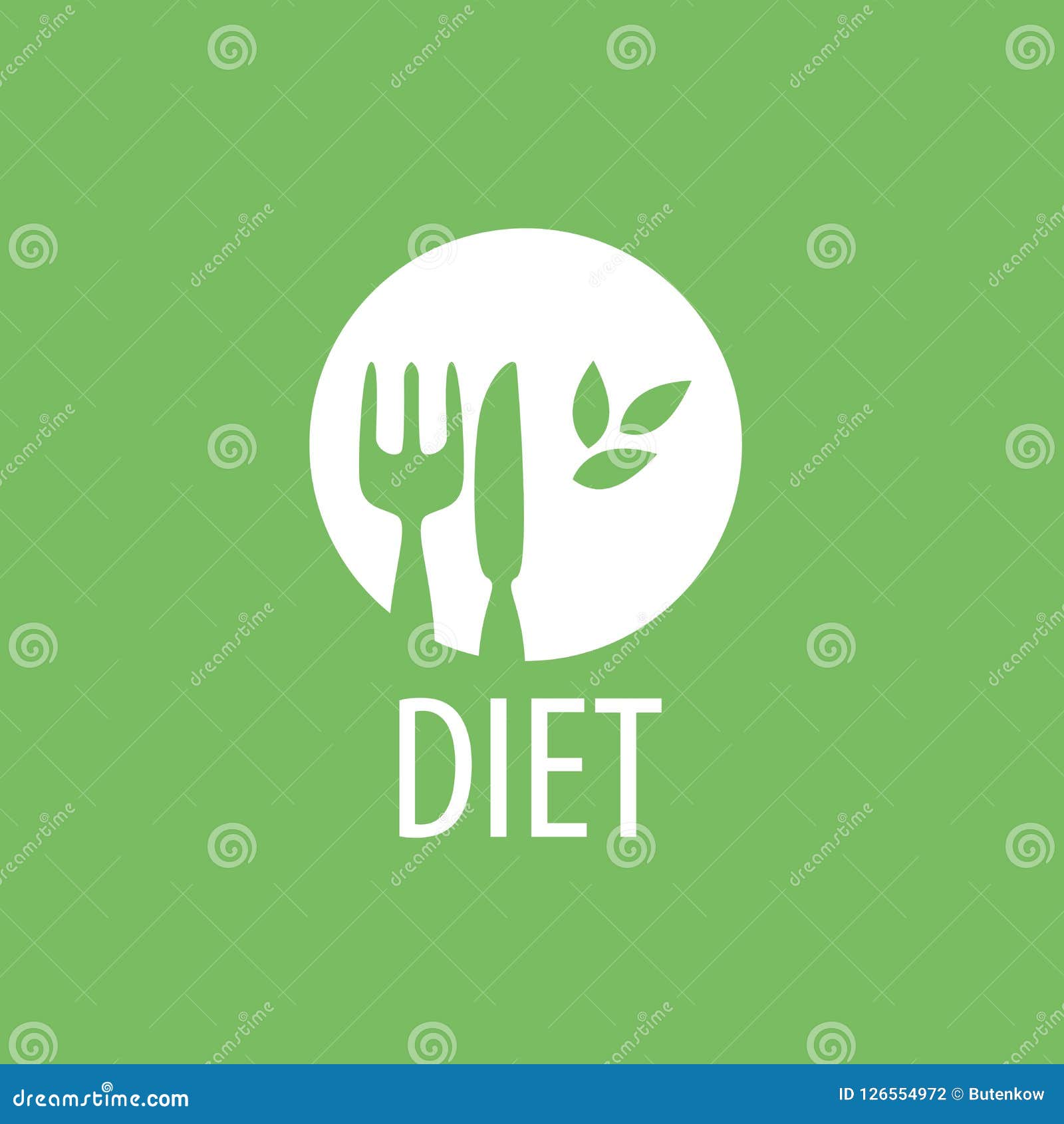 Vector logo for diet stock vector. Illustration of diet - 126554972