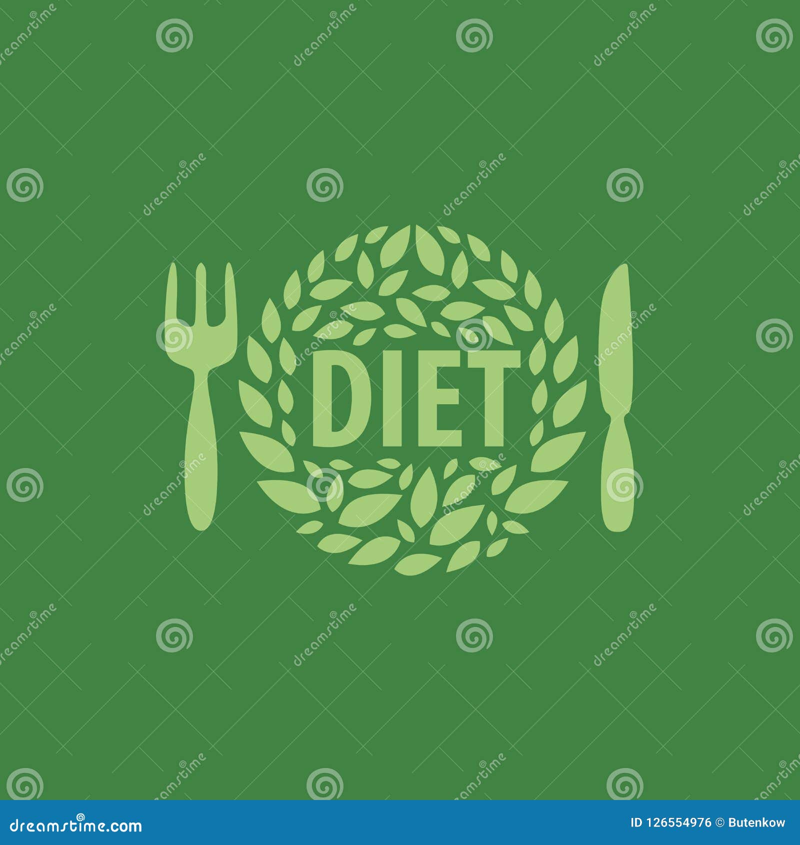 Vector logo for diet stock vector. Illustration of emblem - 126554976