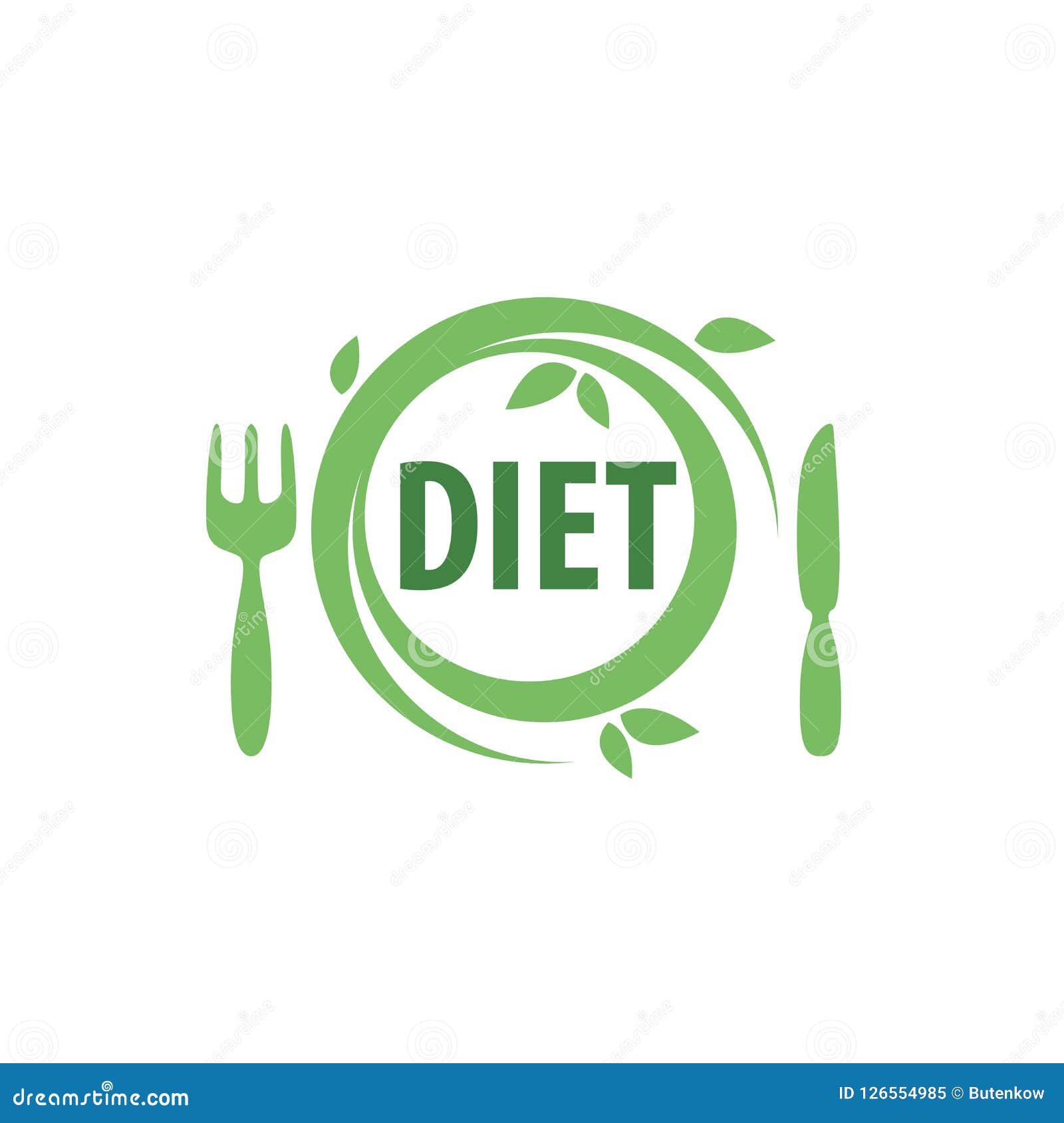 Vector logo for diet stock vector. Illustration of dieting - 126554985