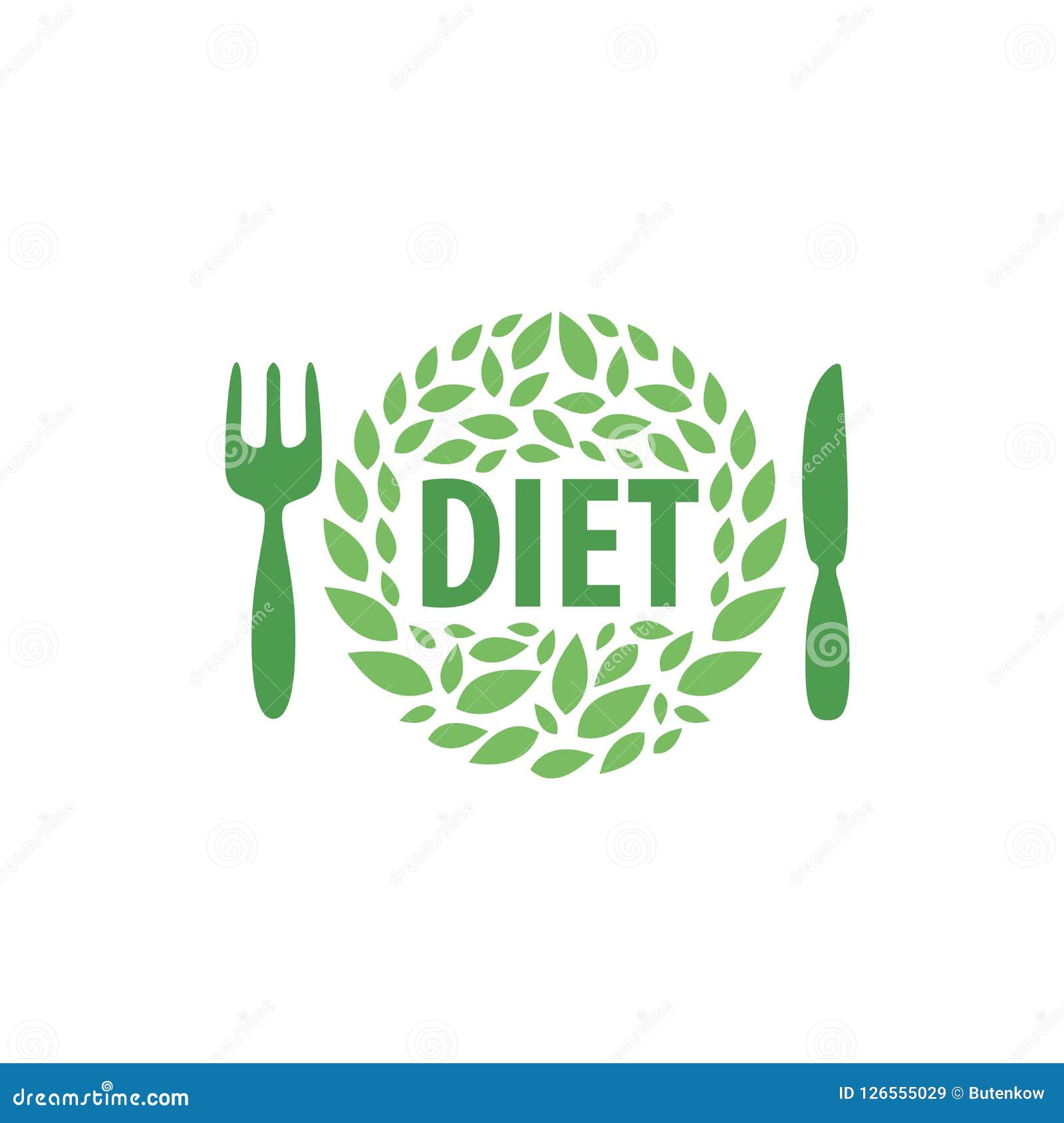 Vector logo for diet stock vector. Illustration of icon - 126555029