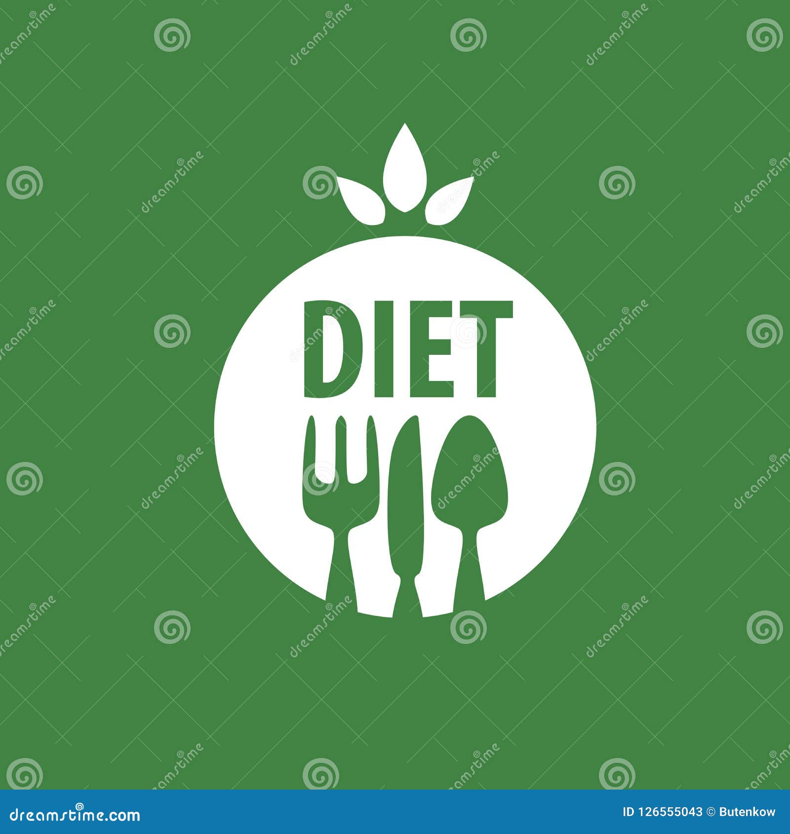 Vector logo for diet stock vector. Illustration of lunch - 126555043