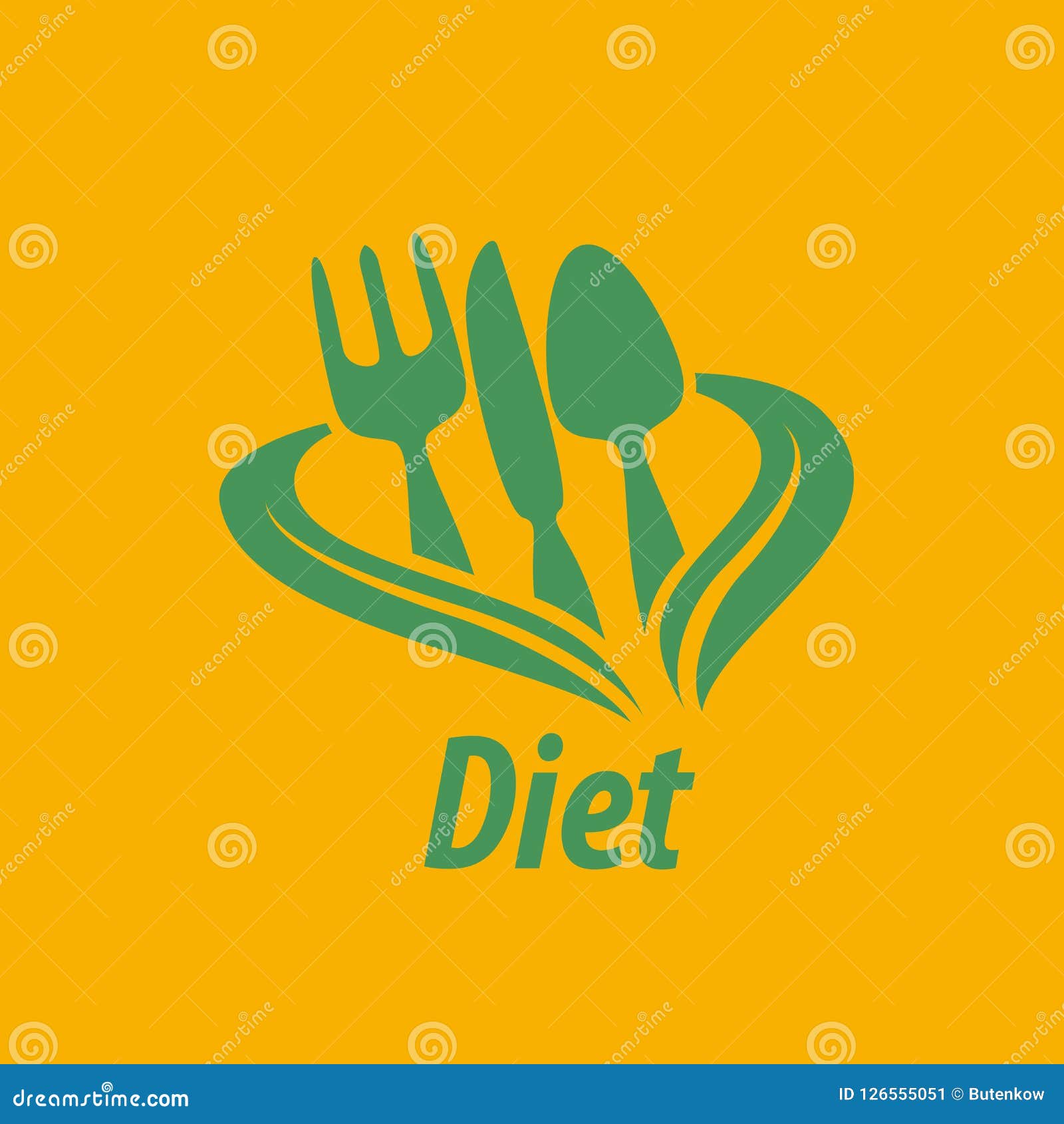 Vector logo for diet stock vector. Illustration of lunch - 126555051