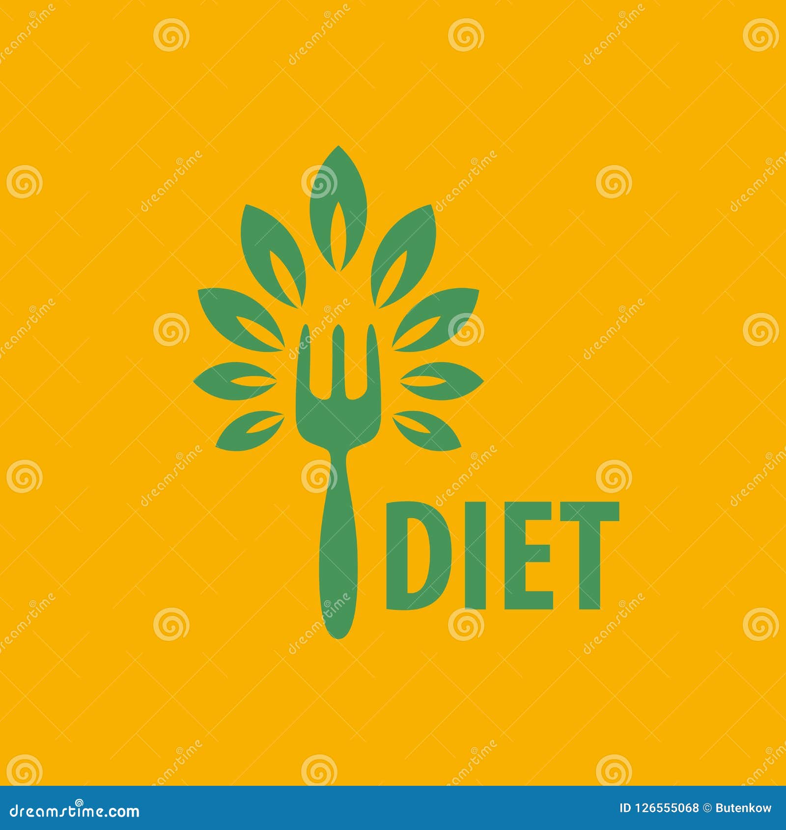 Vector logo for diet stock vector. Illustration of icon - 126555068