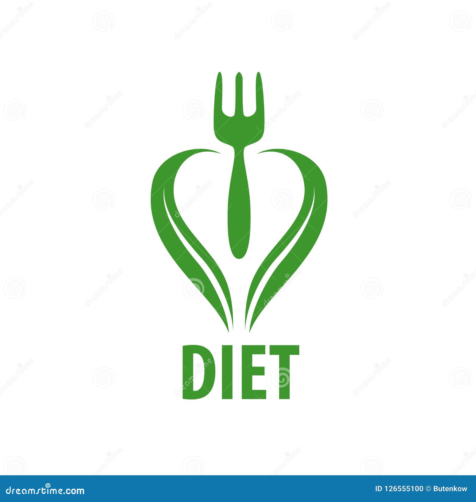 Vector logo for diet stock vector. Illustration of leaf - 126555100