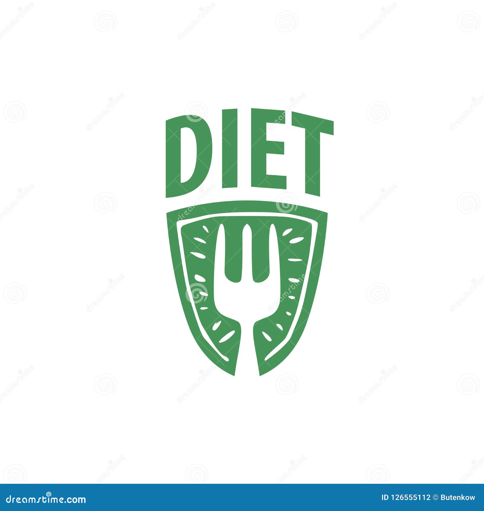 Vector logo for diet stock vector. Illustration of leaf - 126555112