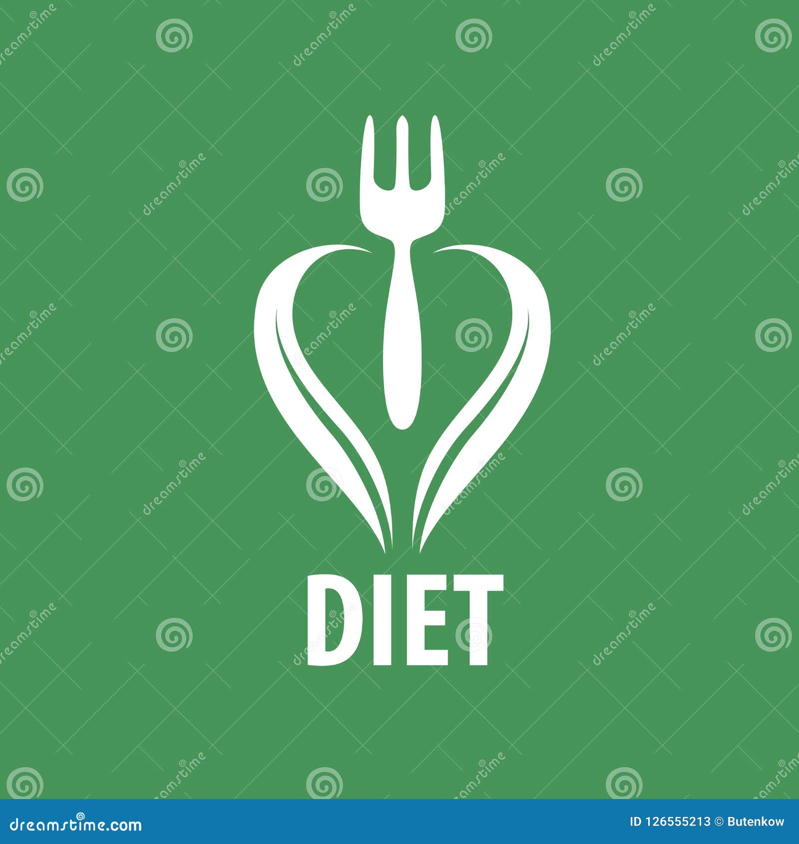 Vector logo for diet stock vector. Illustration of design - 126555213