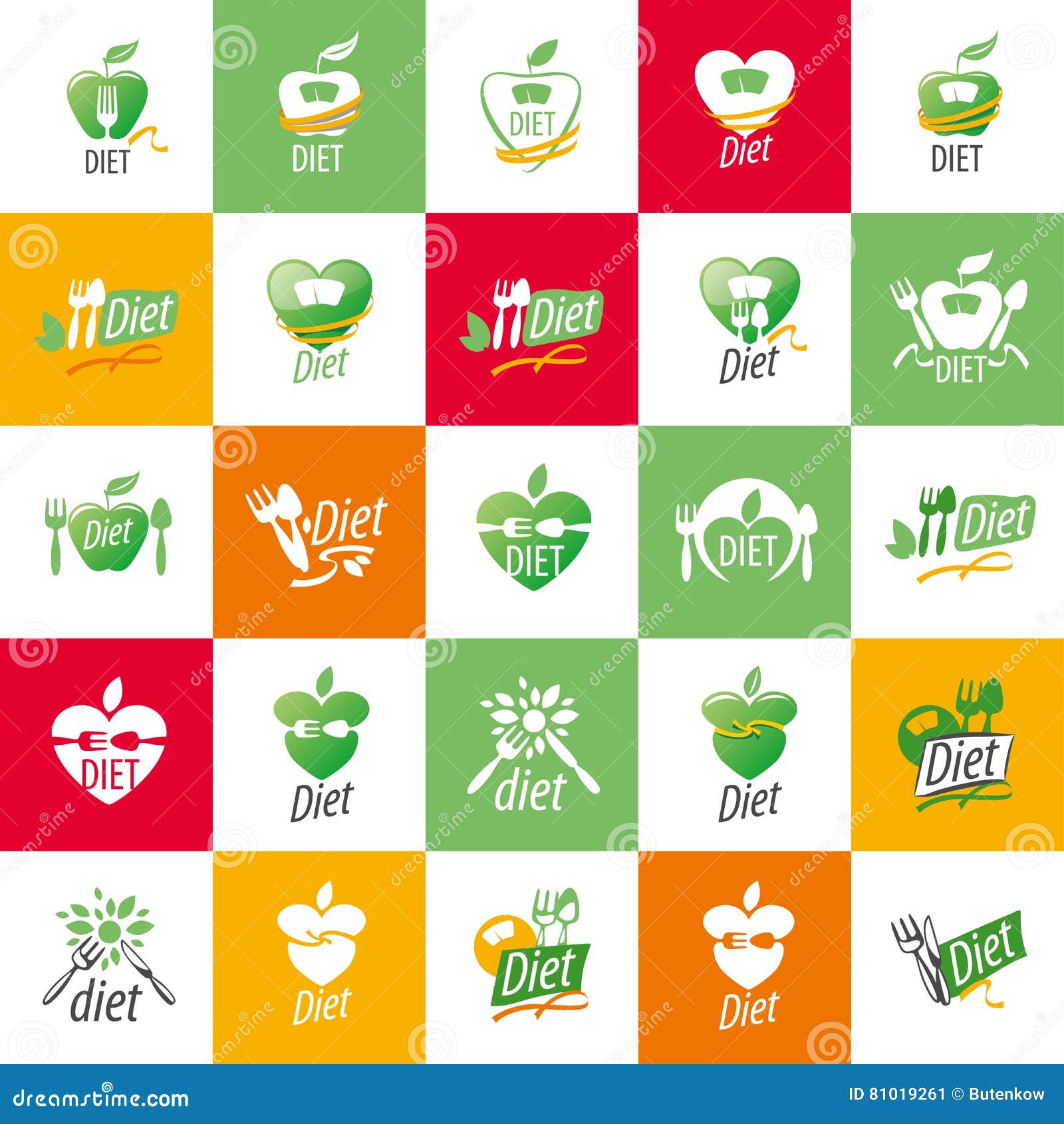 Vector logo for diet stock vector. Illustration of meal - 81019261