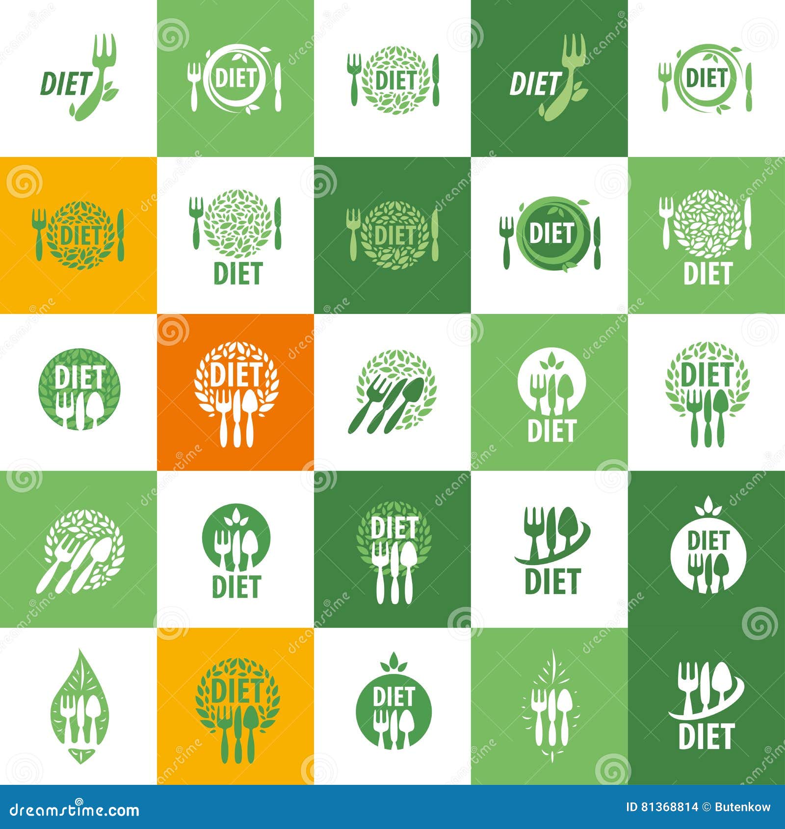 Vector logo for diet stock vector. Illustration of graphic - 81368814