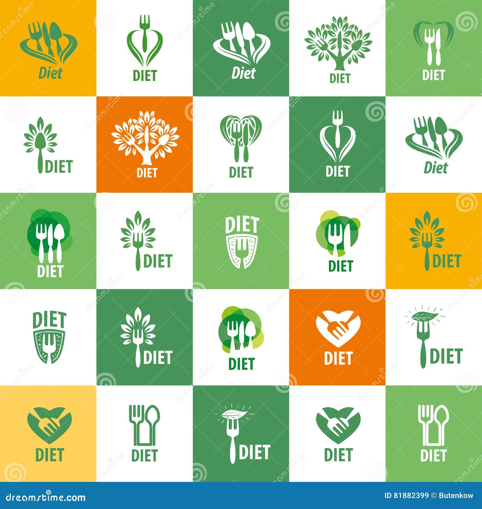 Vector logo for diet stock vector. Illustration of restaurant - 81882399