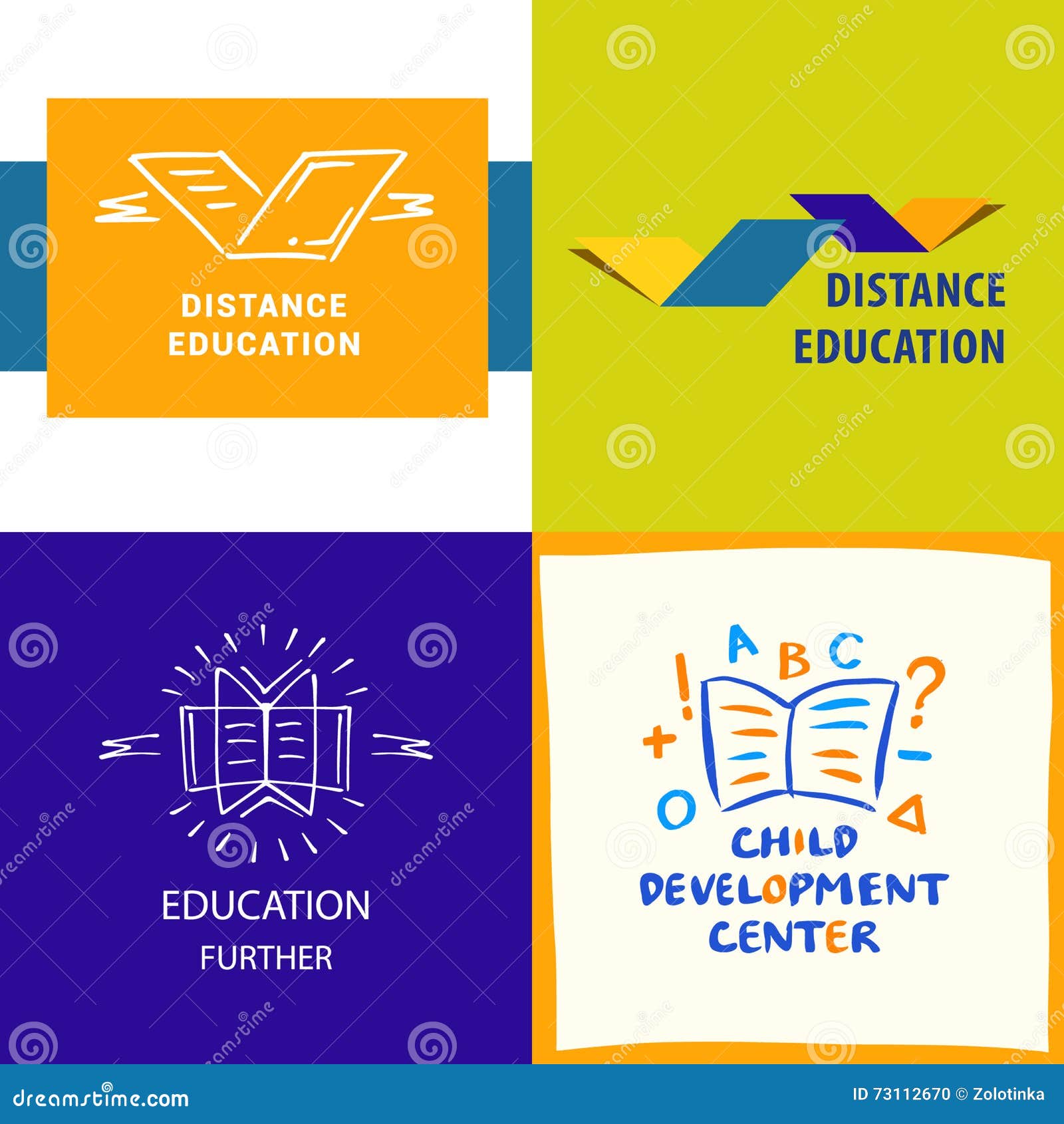 Vector Logo Distance Education, the Study of the Logo. Education Stock ...