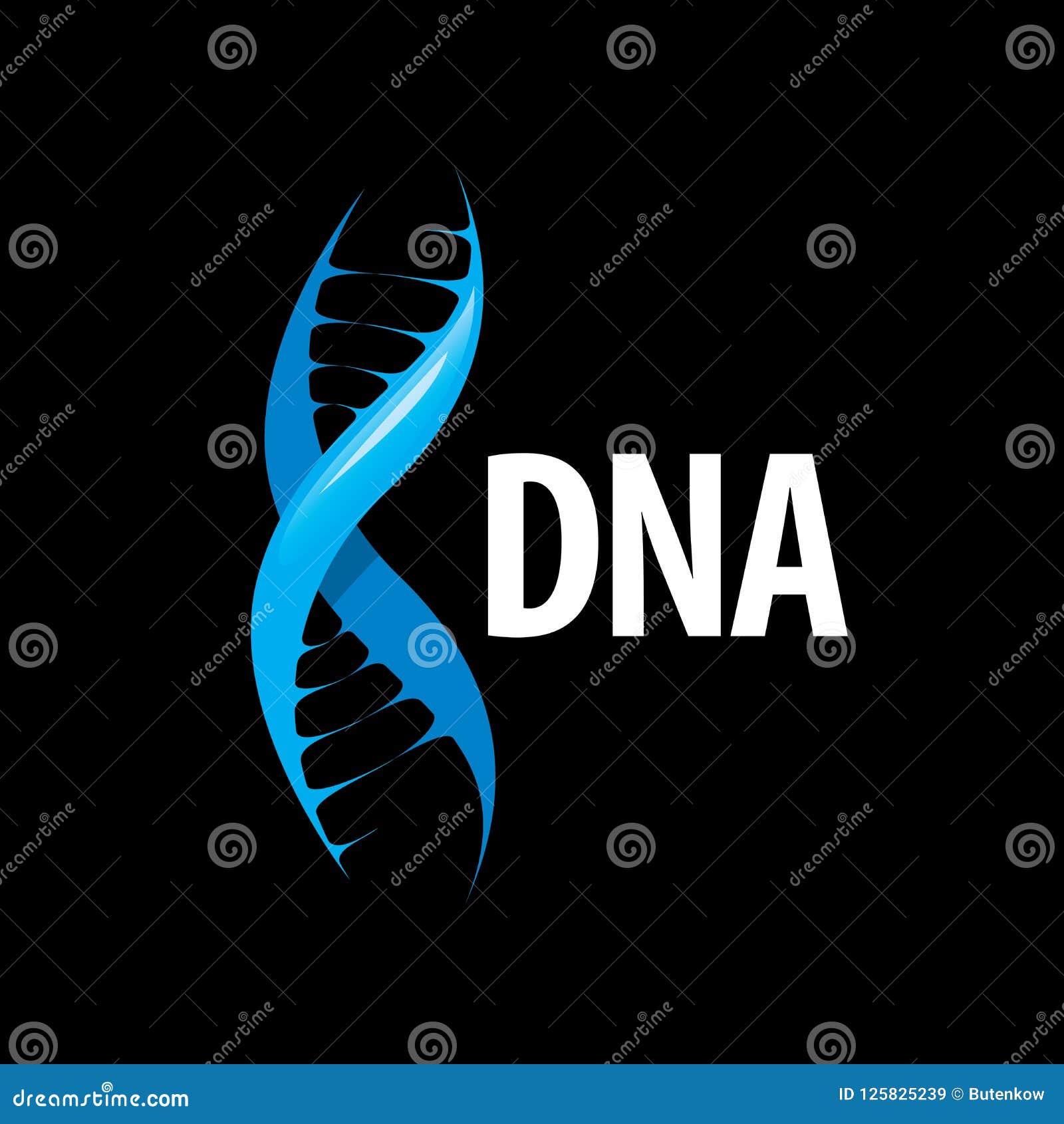 Vector logo dna stock vector. Illustration of background - 125825239