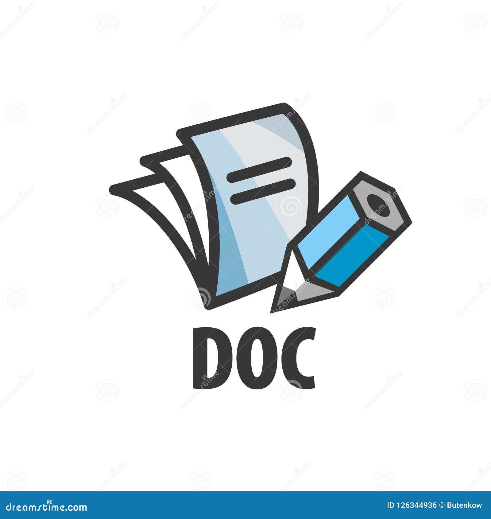 Vector logo document stock vector. Illustration of information - 126344936