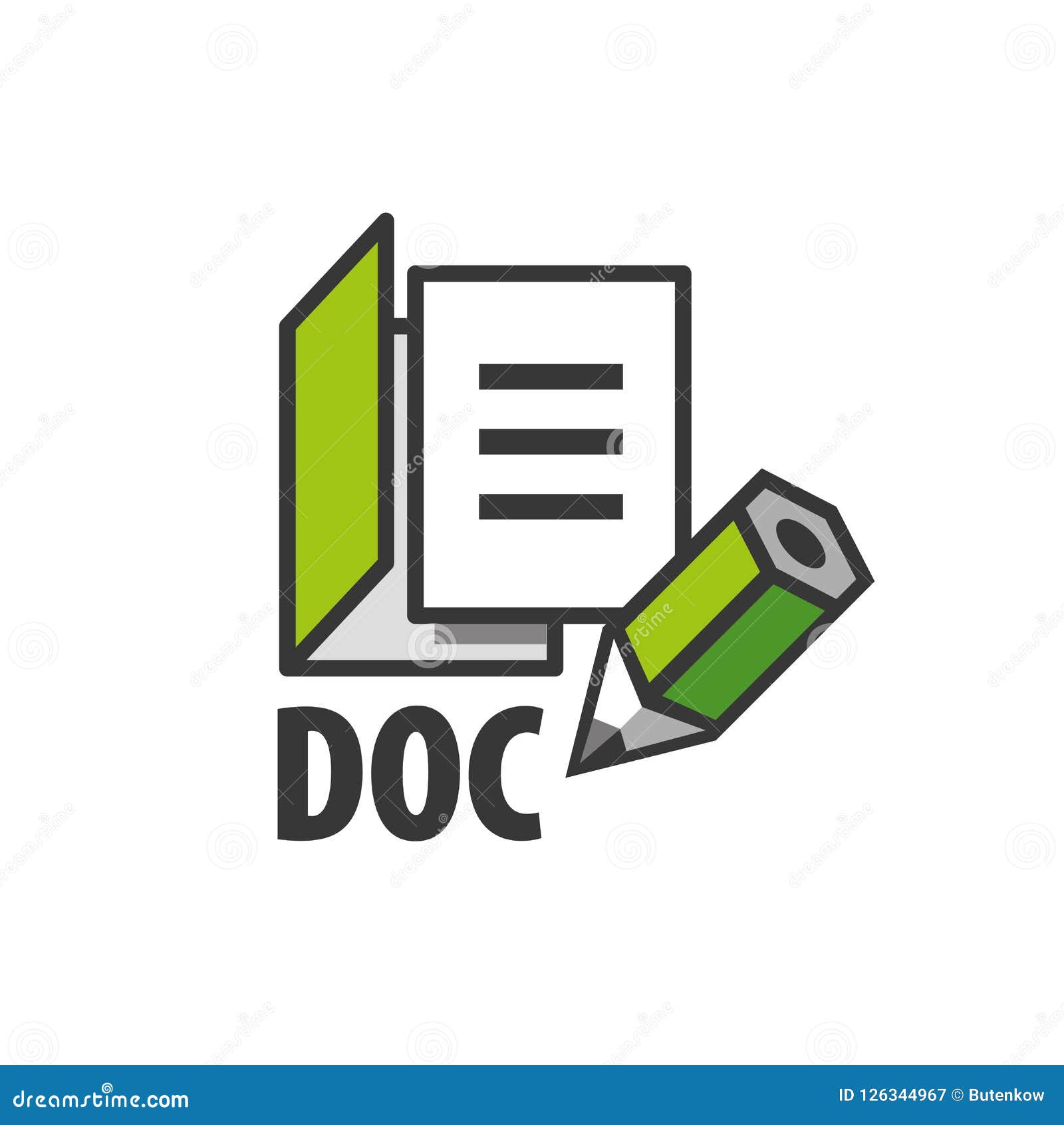 Vector logo document stock vector. Illustration of graphic - 126344967