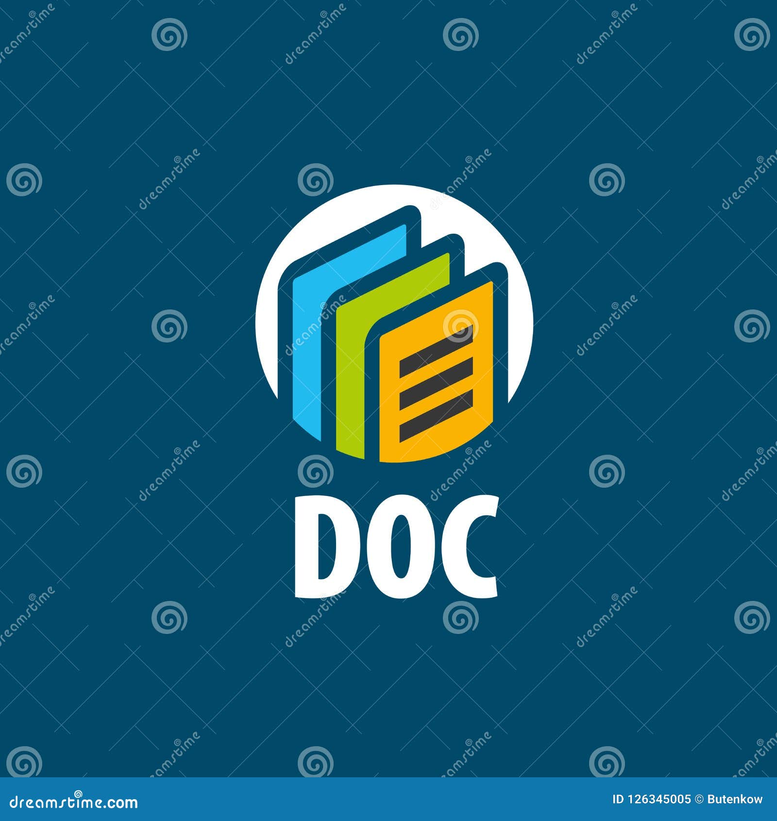 Vector logo document stock vector. Illustration of creative - 126345005