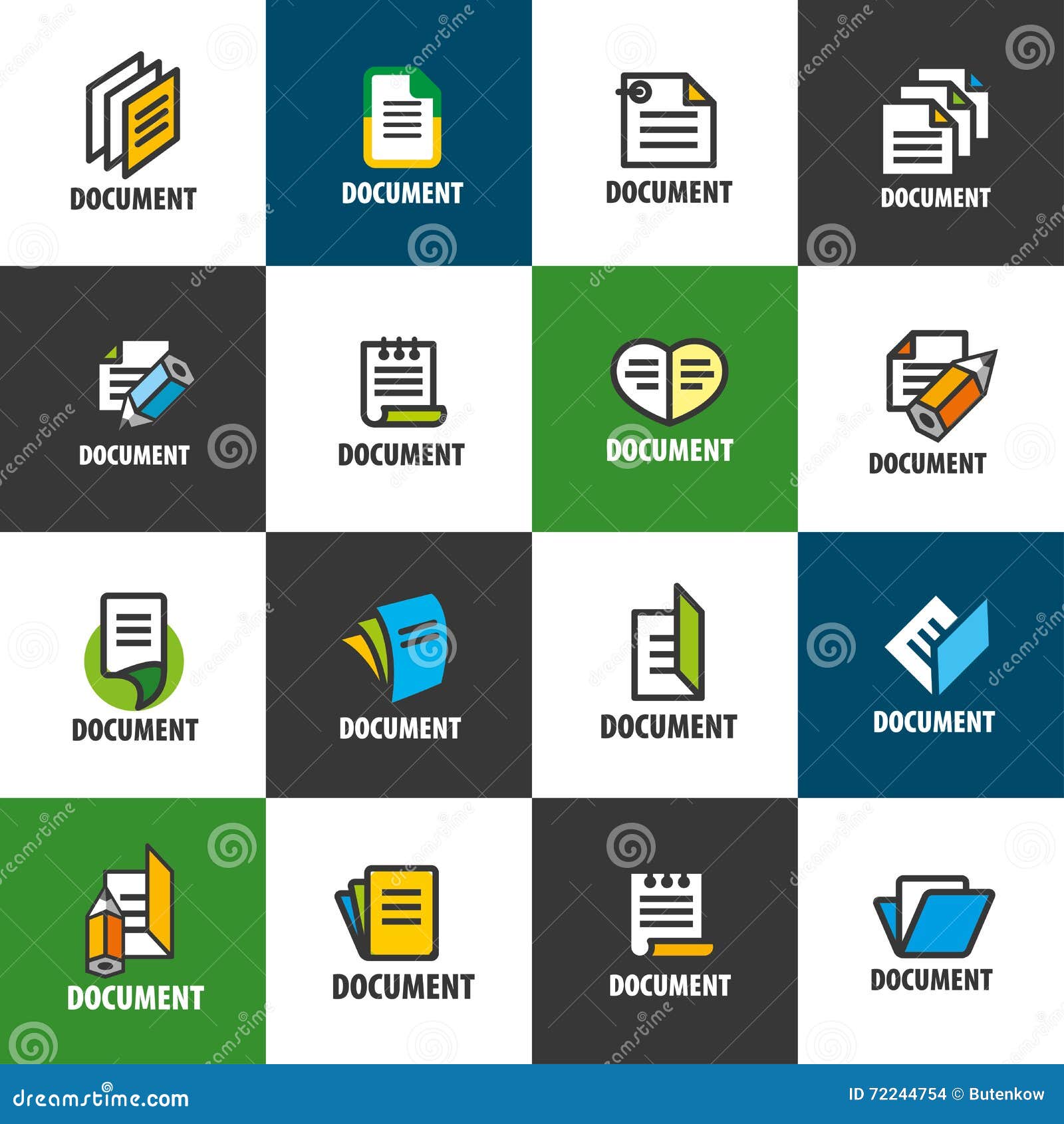 Vector logo document stock vector. Illustration of idea - 72244754