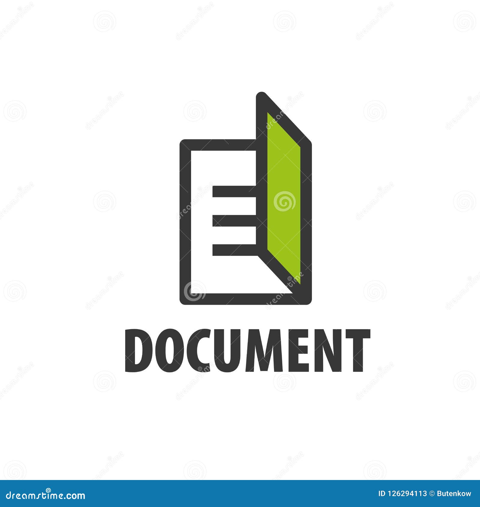 Vector logo document stock vector. Illustration of element - 126294113