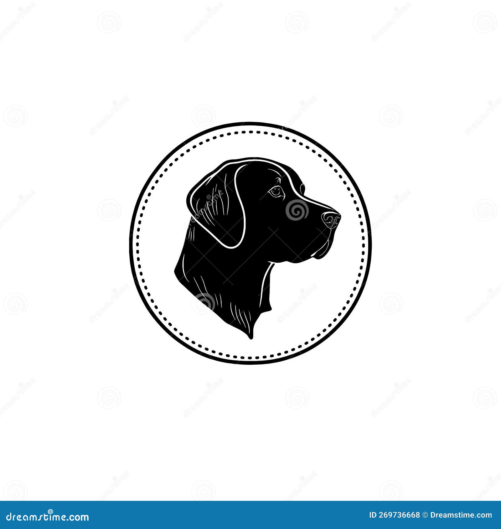 Black Lab Head Silhouette