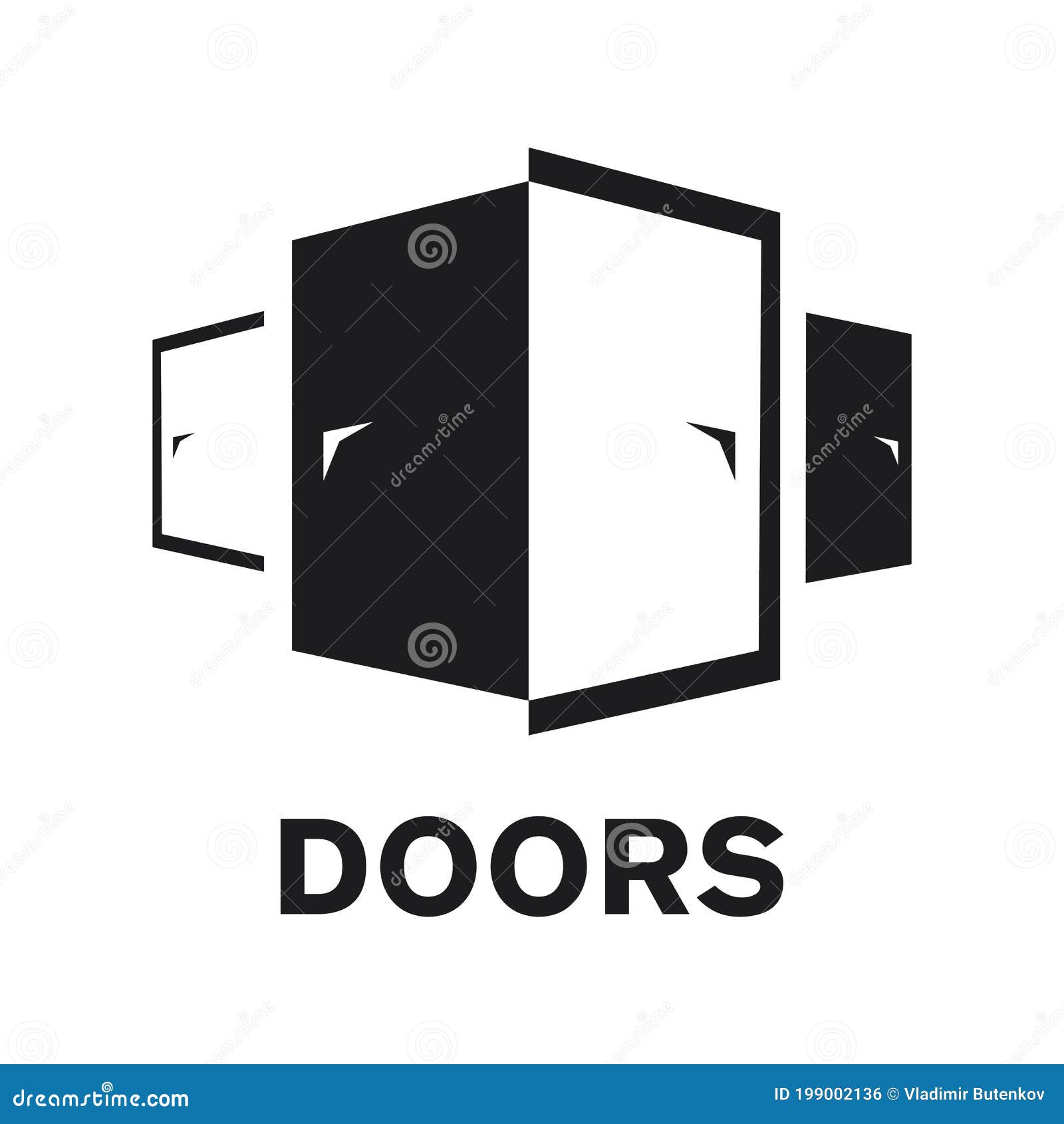 Vector Logo of a Door Store, Construction Stock Illustration ...