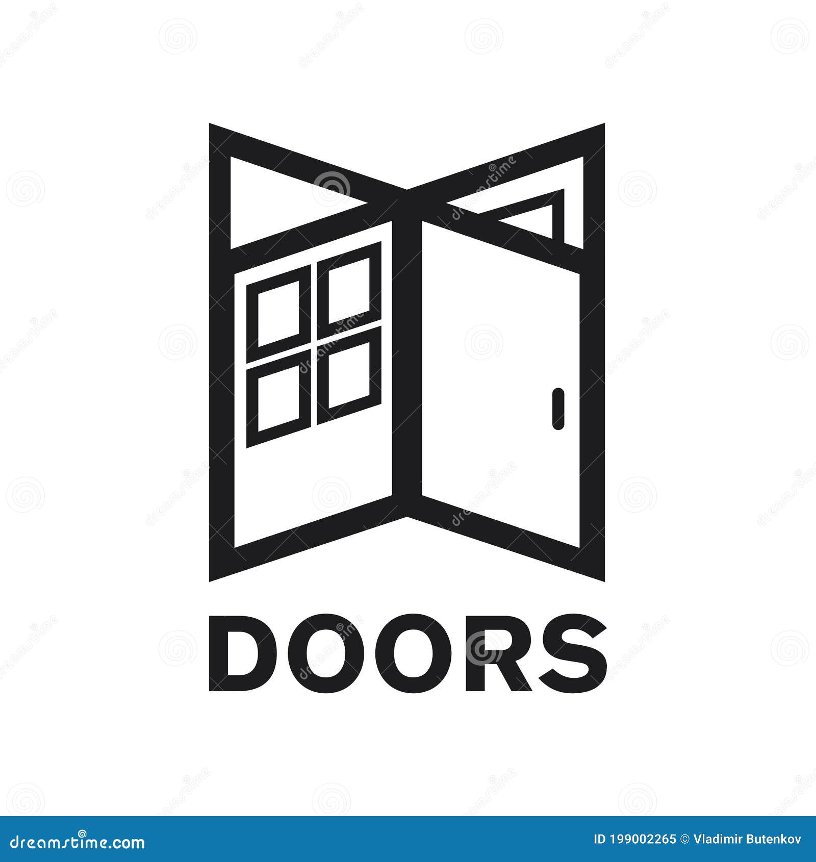 Vector Logo of a Door Store, Construction Stock Illustration ...