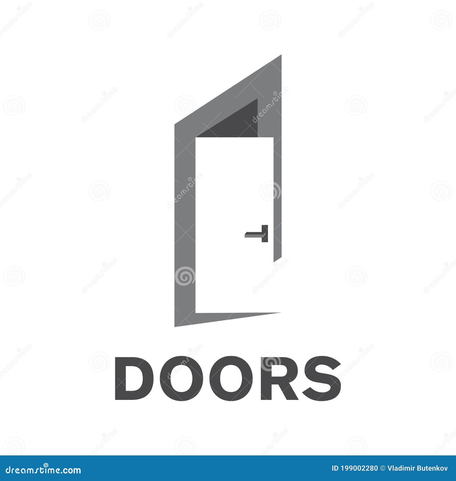 Vector Logo of a Door Store, Construction Stock Illustration ...