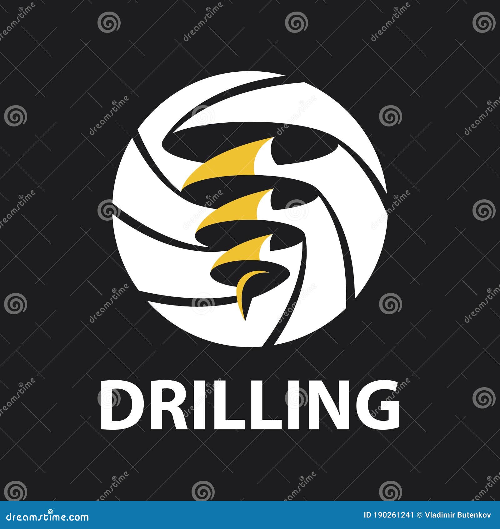 Vector Logo of Drilling and Geodetic Works Stock Illustration ...