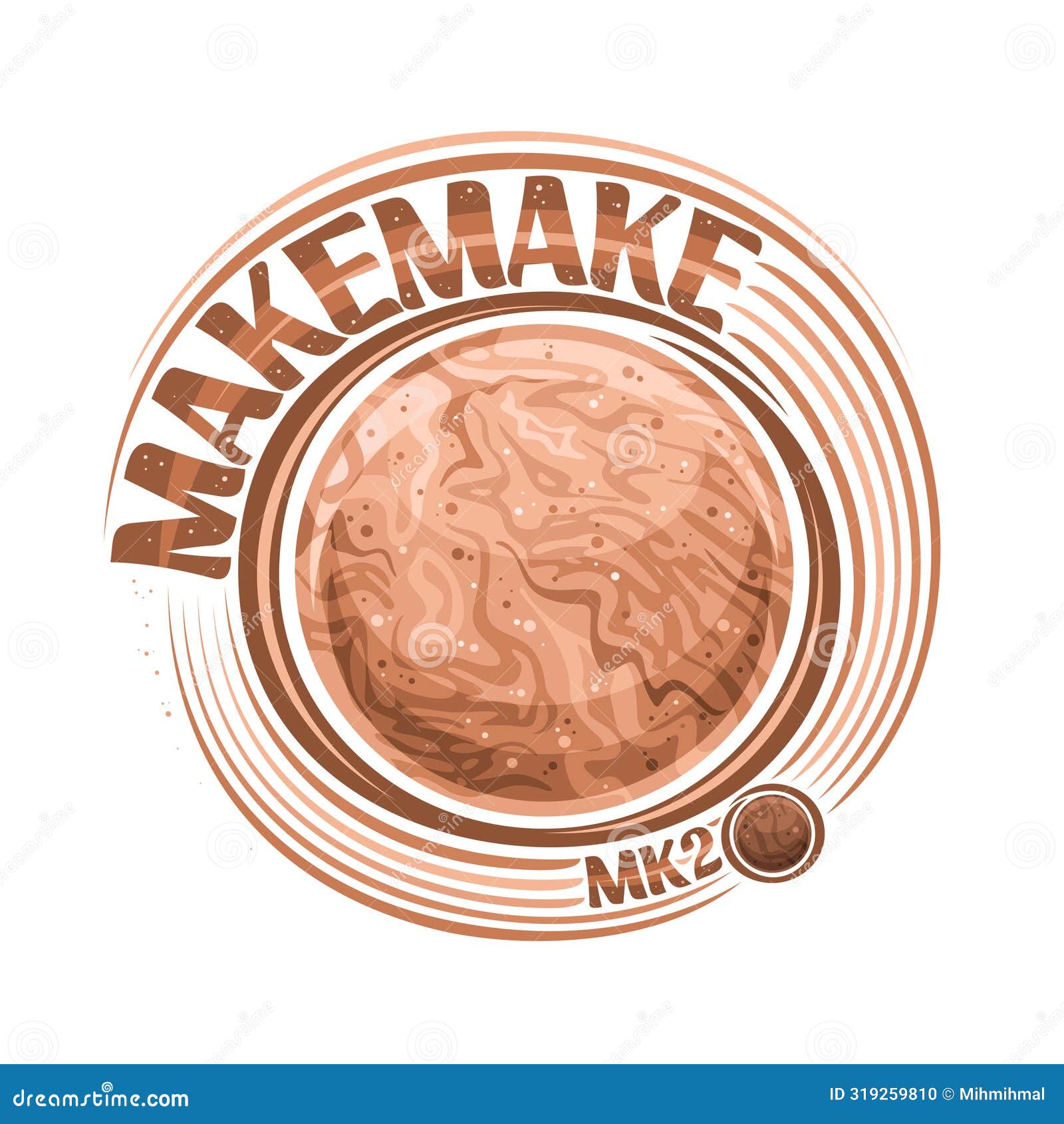 Vector Logo for Dwarf Planet Makemake Stock Vector - Illustration of ...