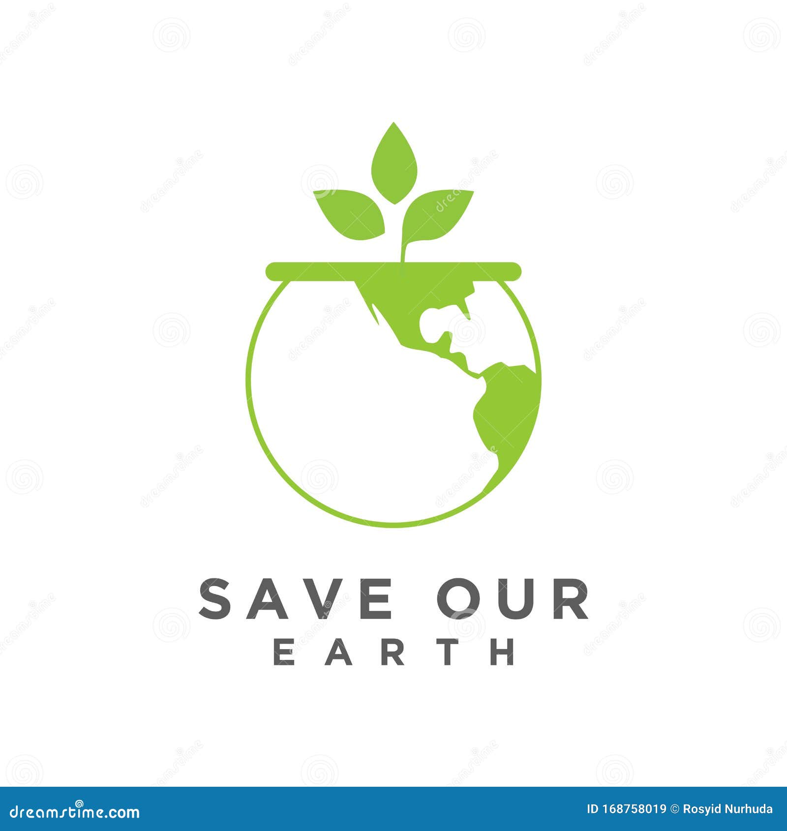 Vector logo of the earth stock vector. Illustration of botanical ...